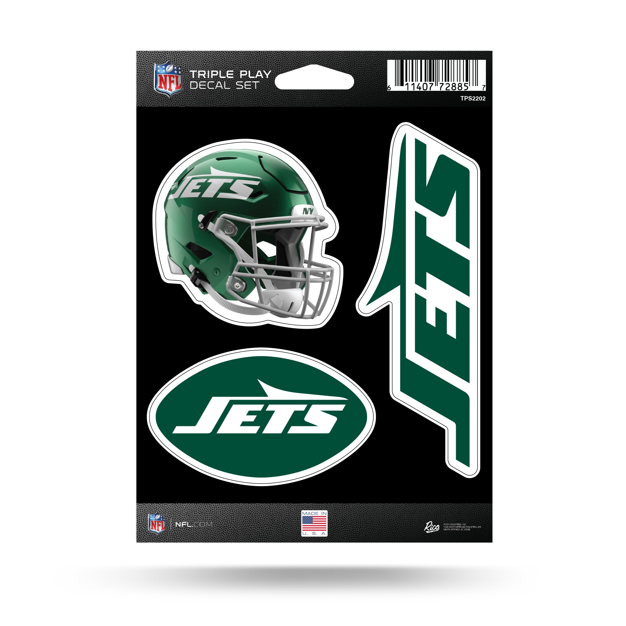 New York Jets Triple Play Sticker Set
