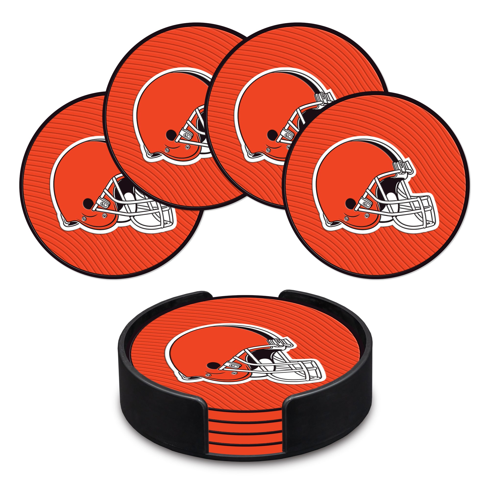 Cleveland Browns 4" Molded PVC Coaster (4-Pack)