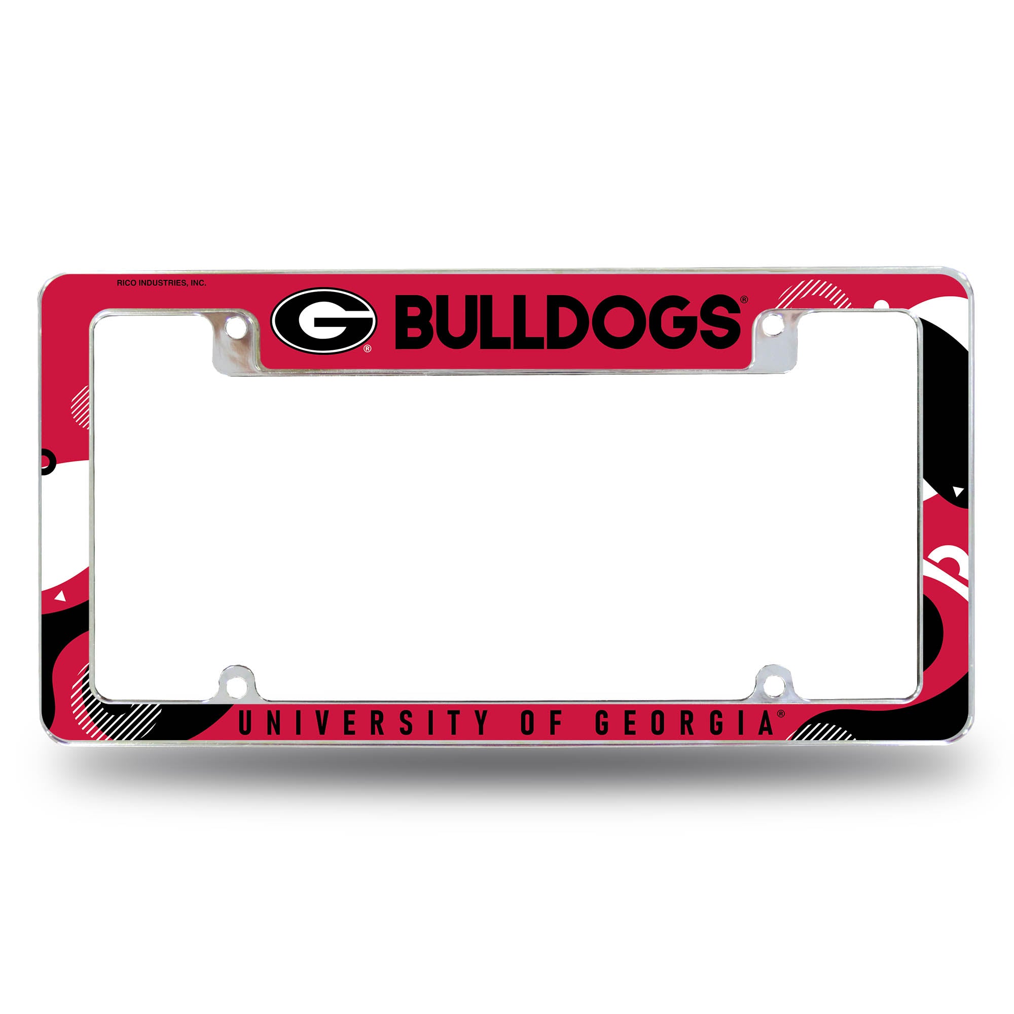 Georgia University Wave All Over Chrome Frame