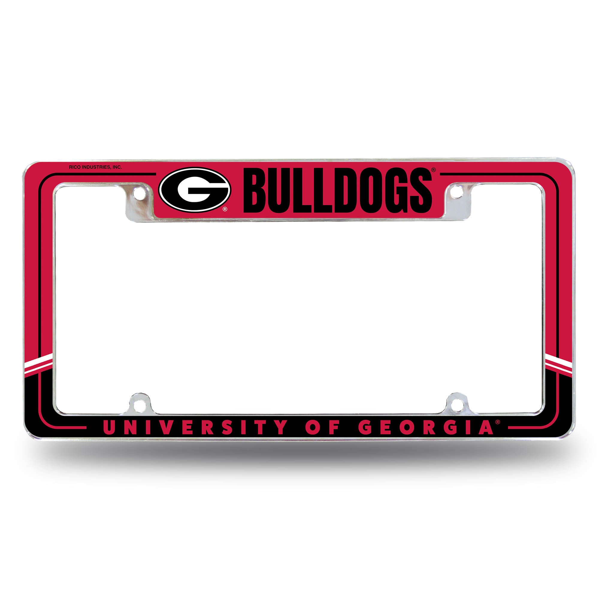 Georgia University Two-Tone All Over Chrome Frame