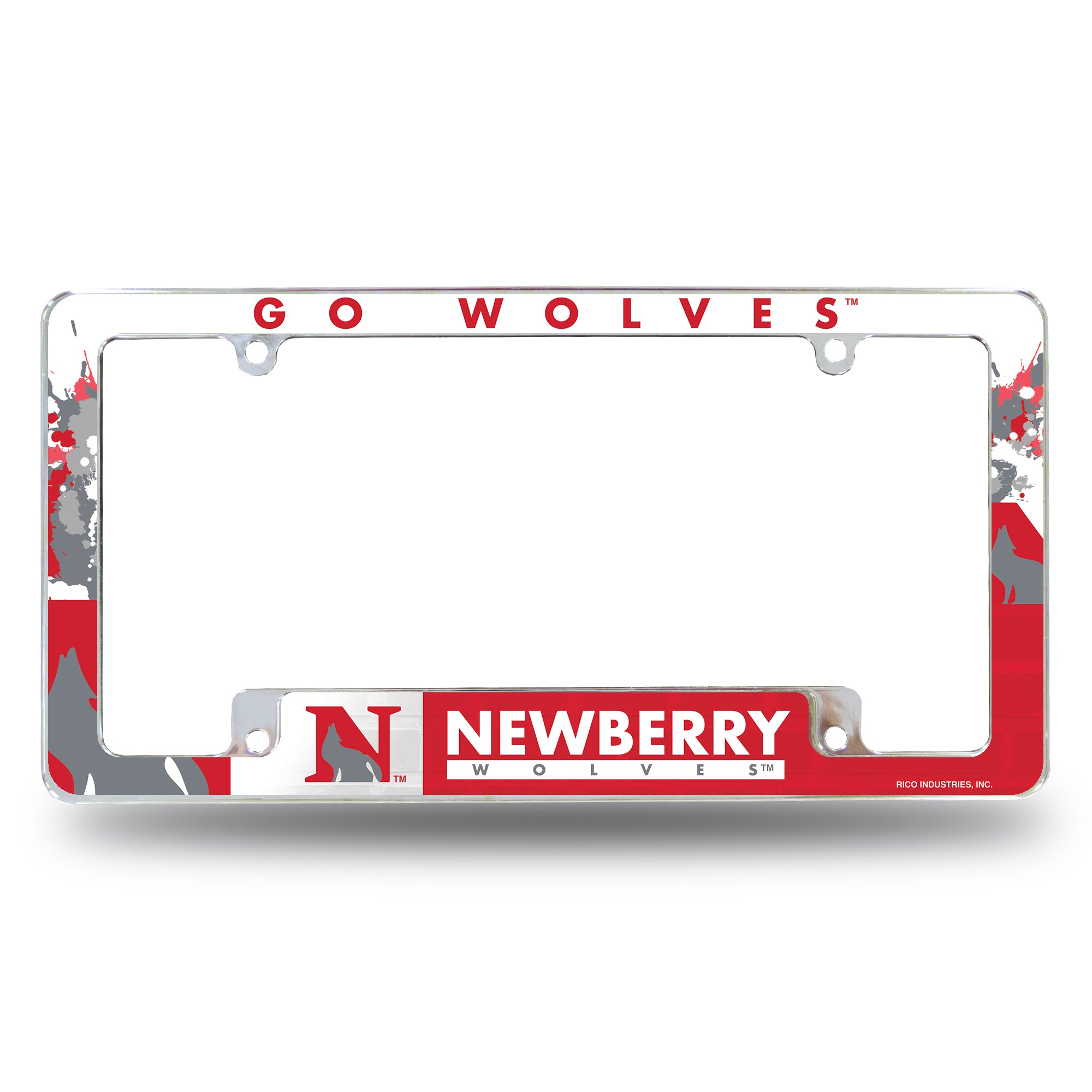 Newberry Wolves All Over Chrome Frame