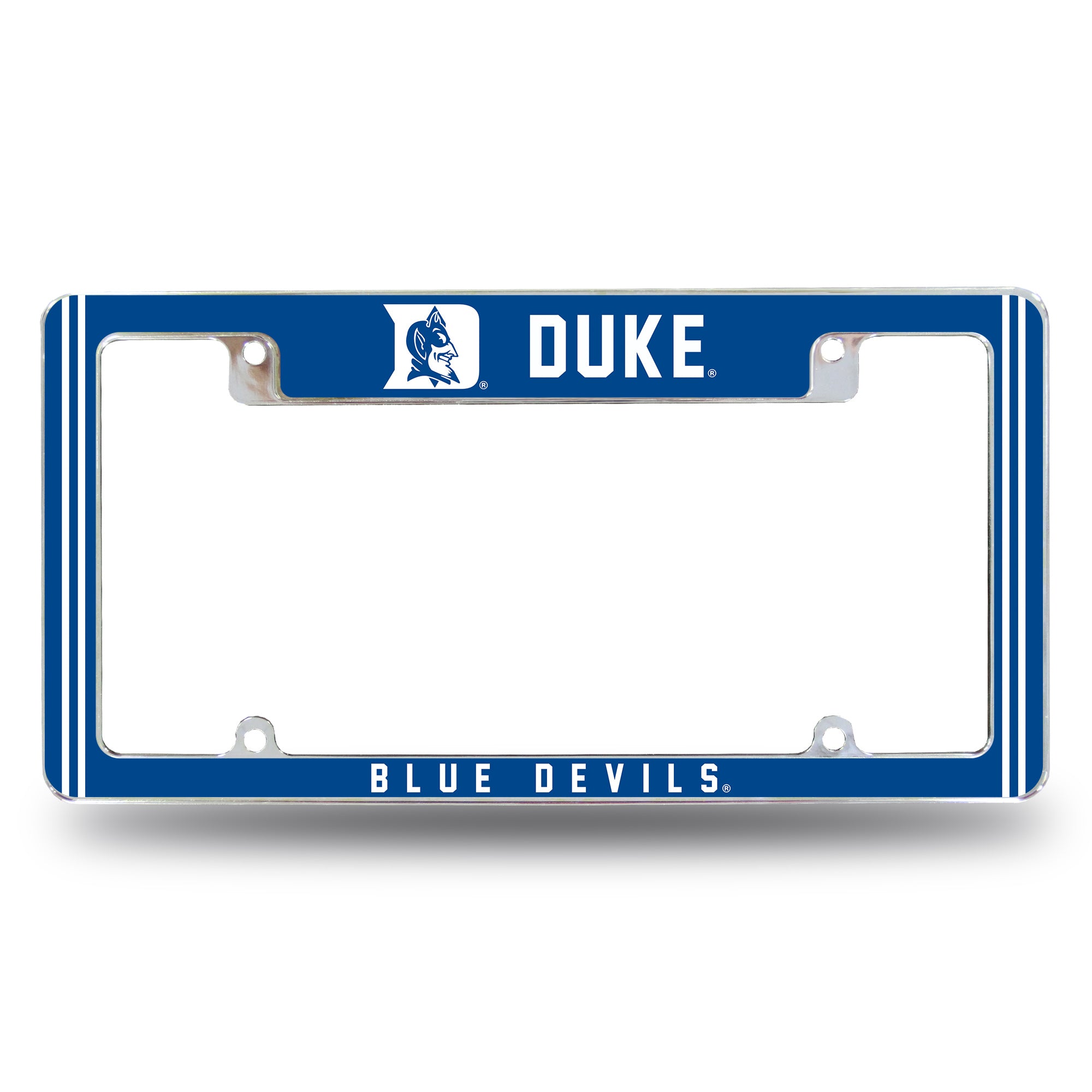 Duke Blue Devils Alternate Design All Over Chrome Frame - Classic