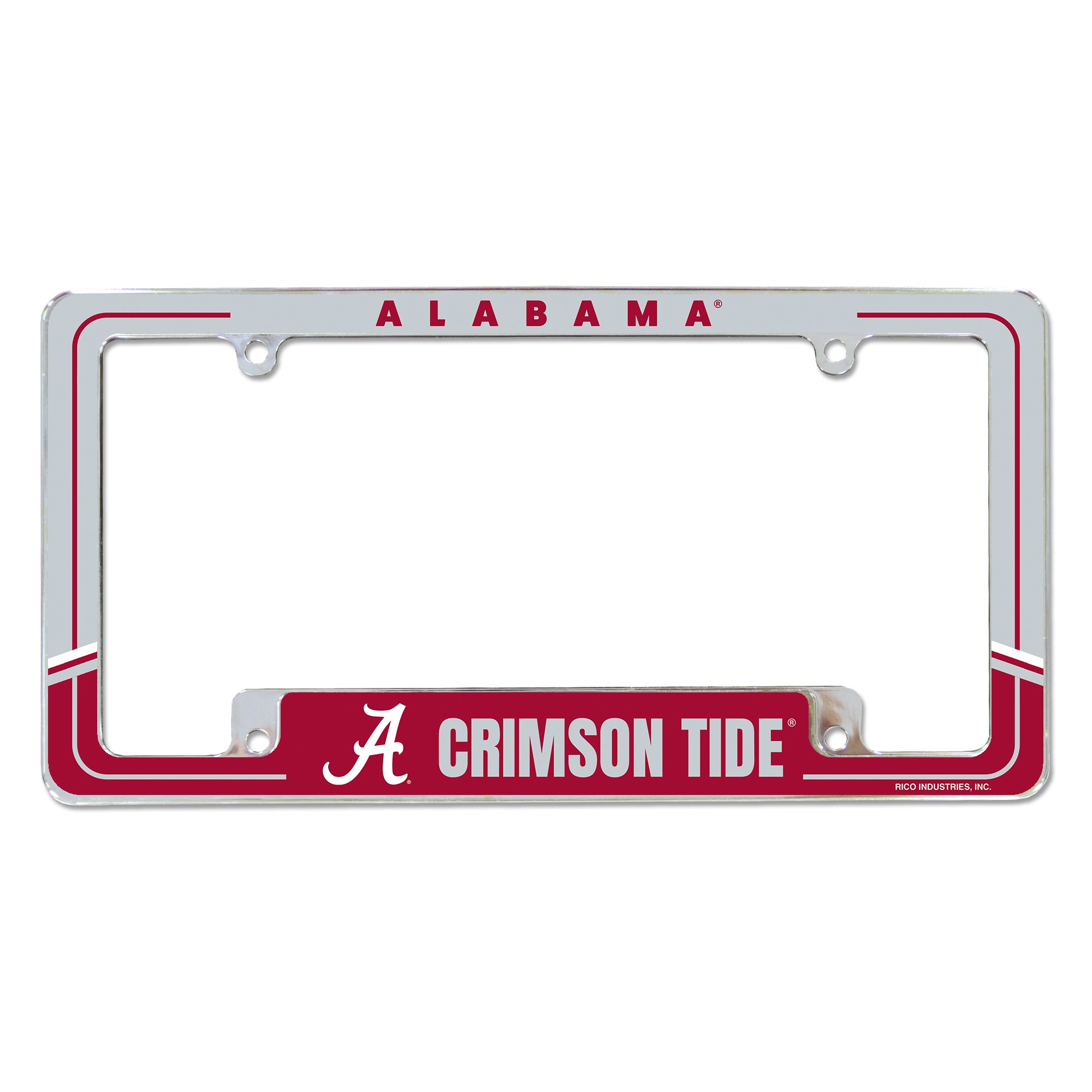 Alabama University Two-Tone All Over Chrome Frame