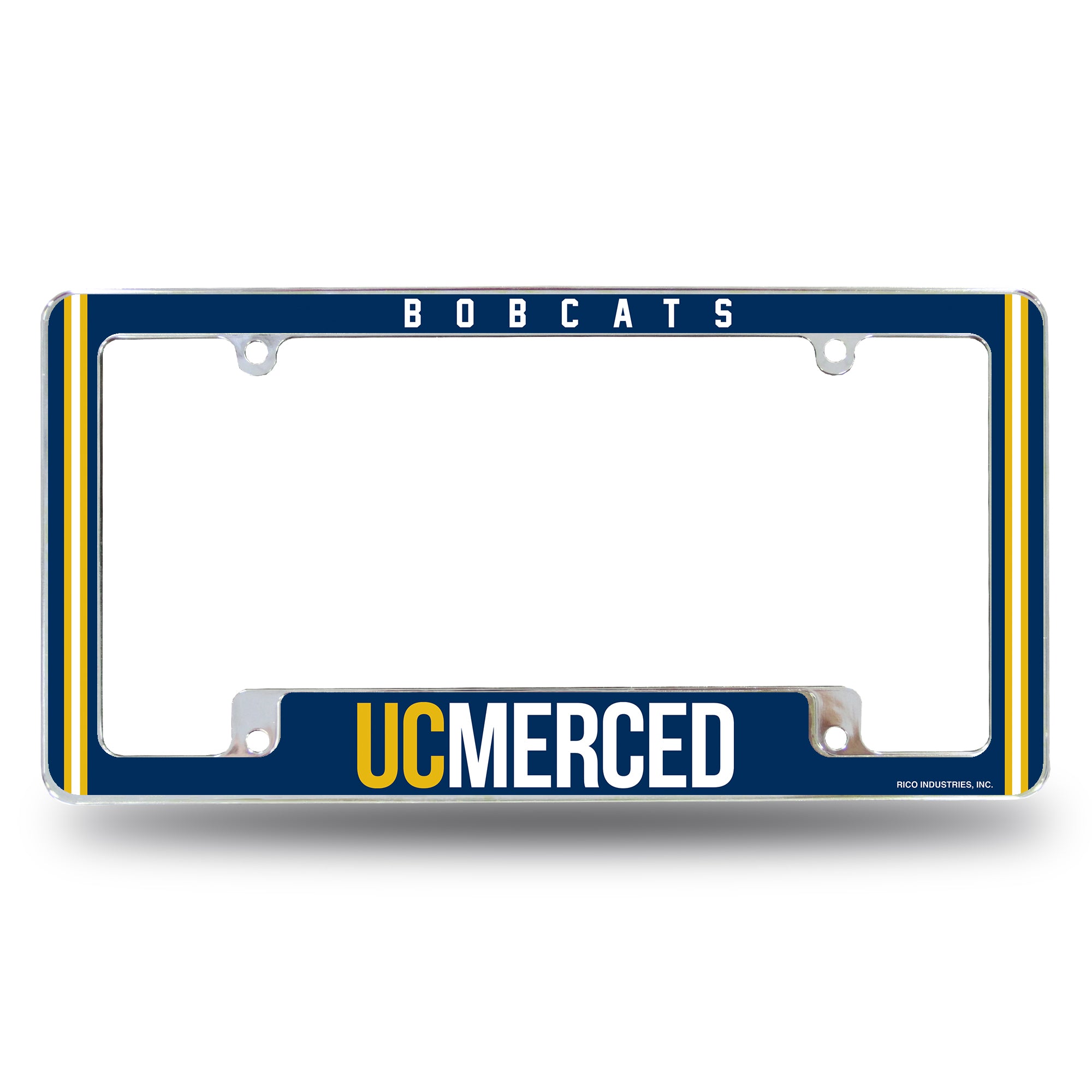 UC Merced Golden Bobcats All Over Chrome License Plate Frame