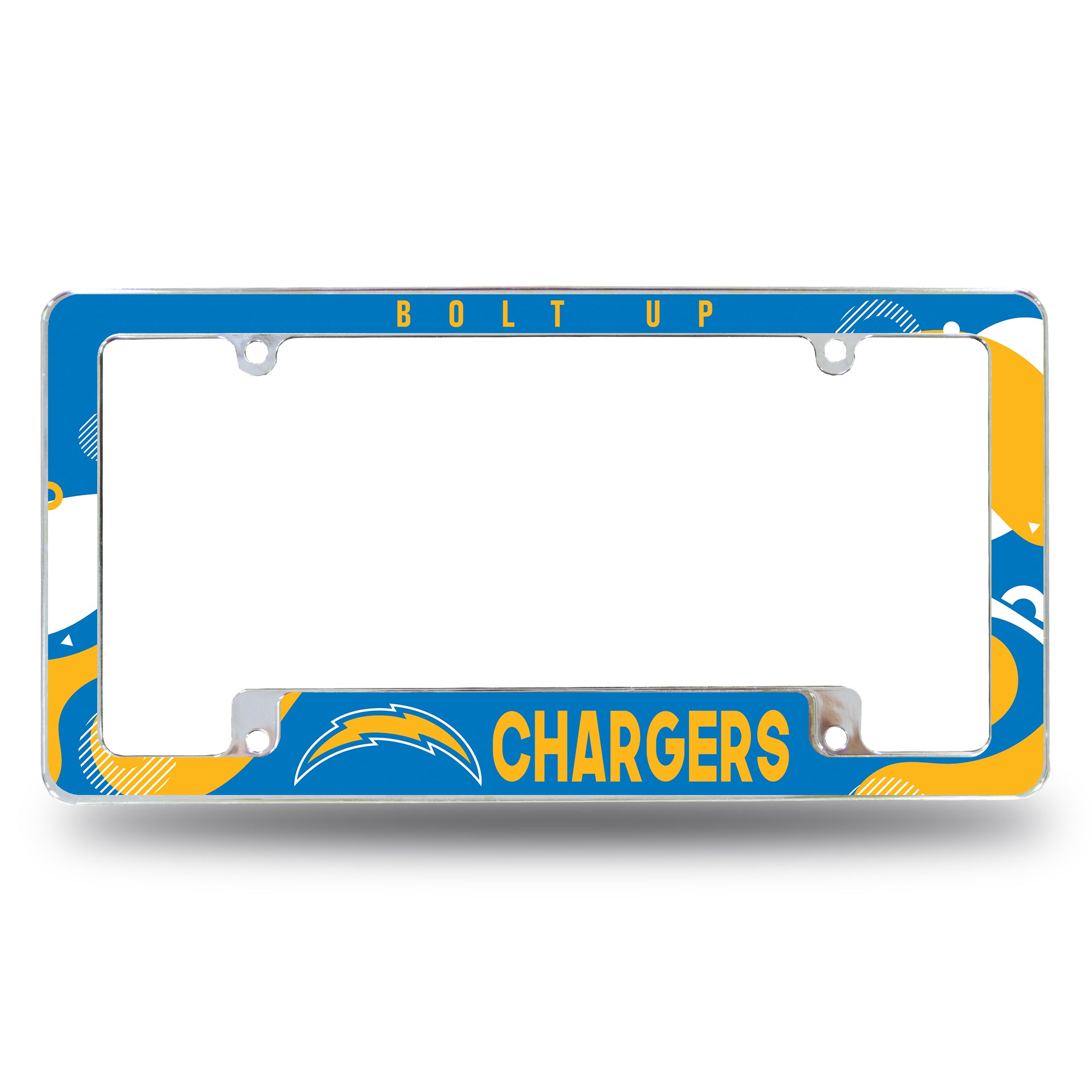 Chargers Wave All Over Chrome Frame