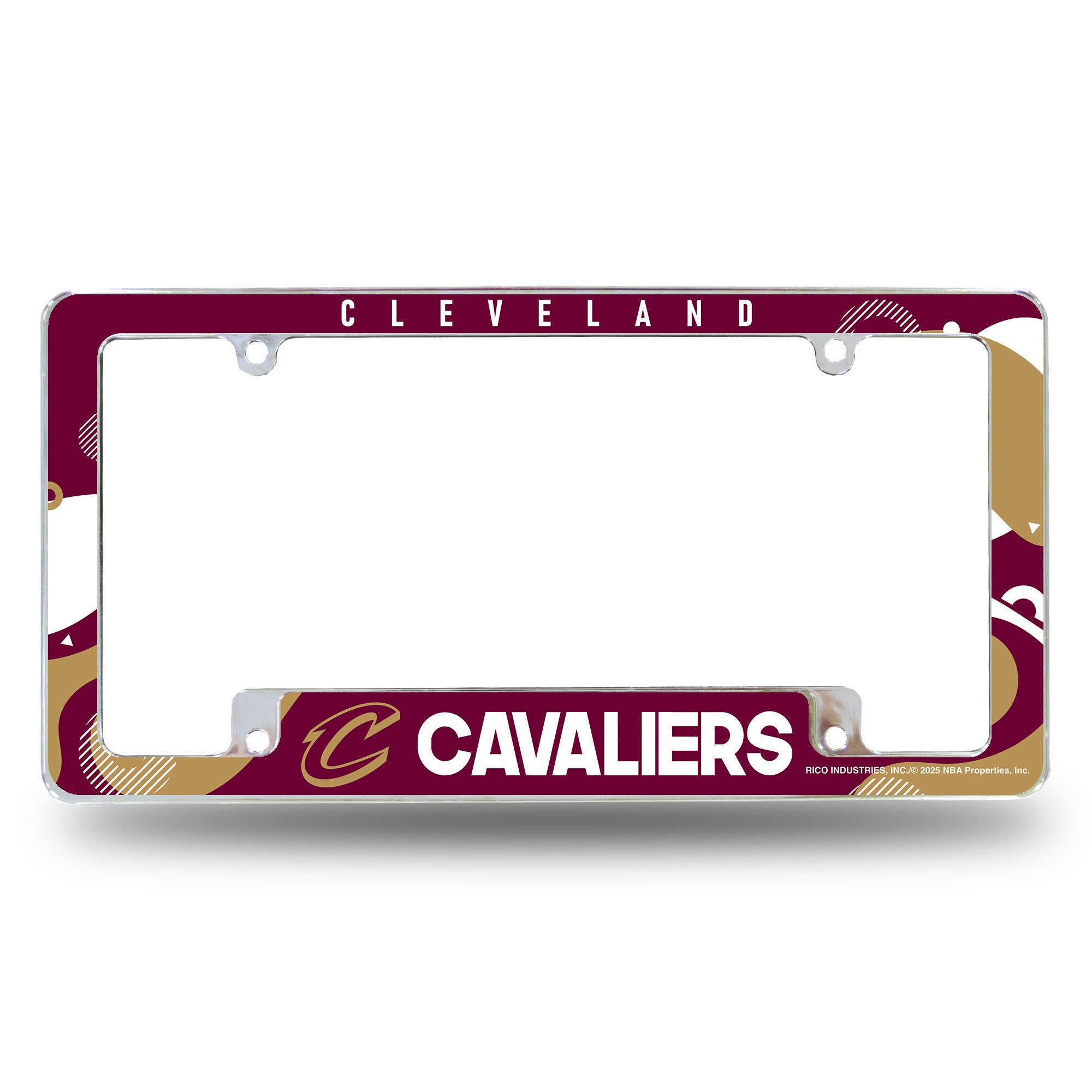 Cavaliers Wave Design All Over Chrome Frame