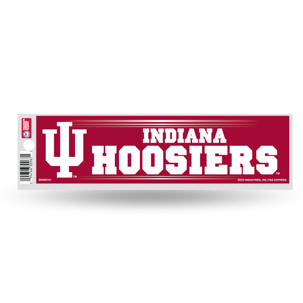 NCAA Indiana Hoosiers 3" x 12" Car/Truck/Jeep Bumper Sticker By Rico I