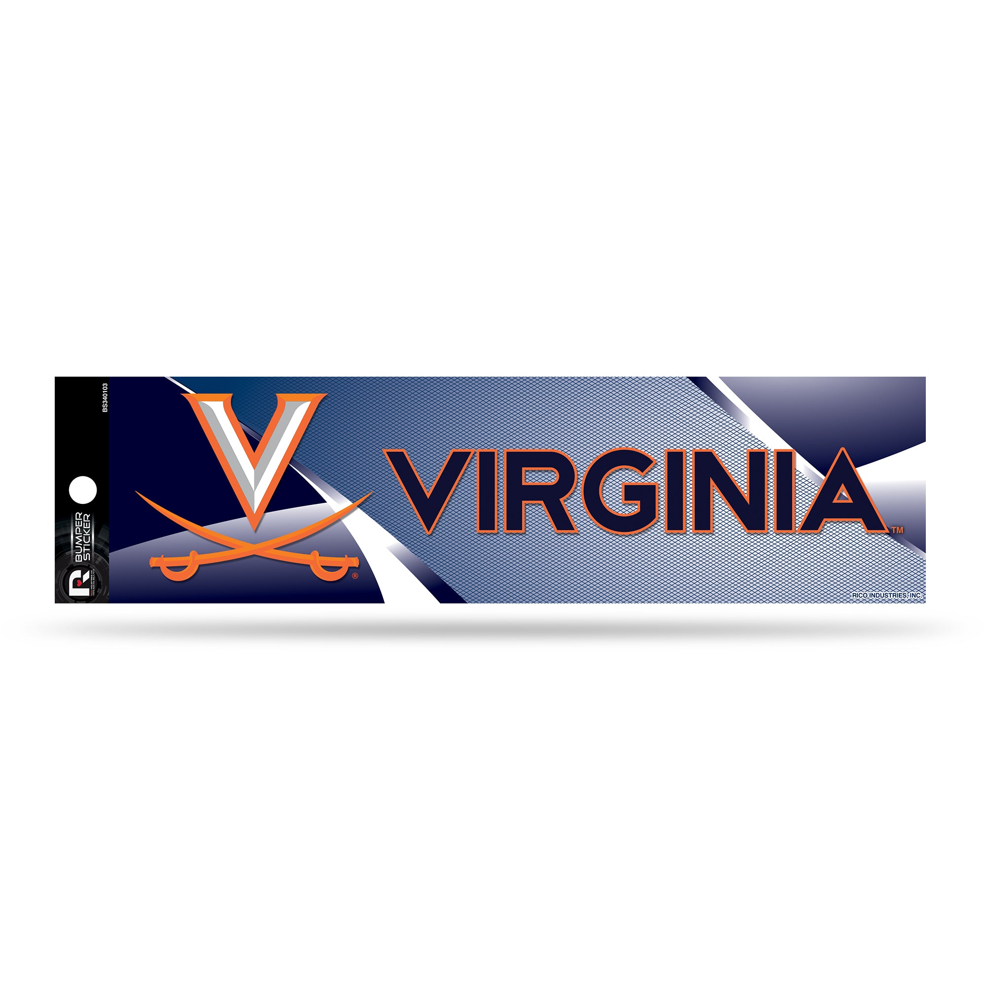 NCAA Virginia Cavaliers 3" x 12" Car/Truck/Jeep Bumper Sticker By Rico