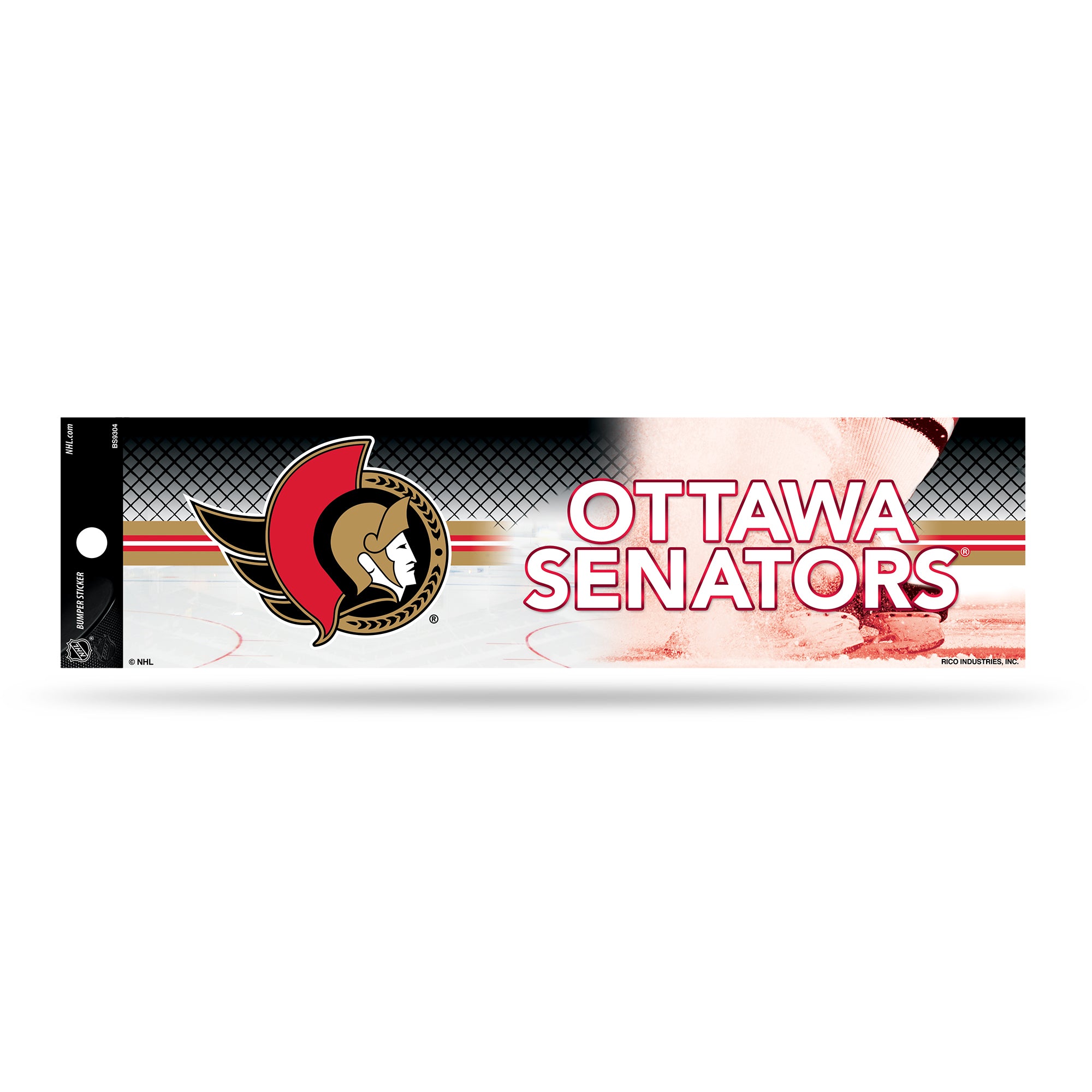 NHL Ottawa Senators 3" x 12" Car/Truck/Jeep Bumper Sticker By Rico Ind