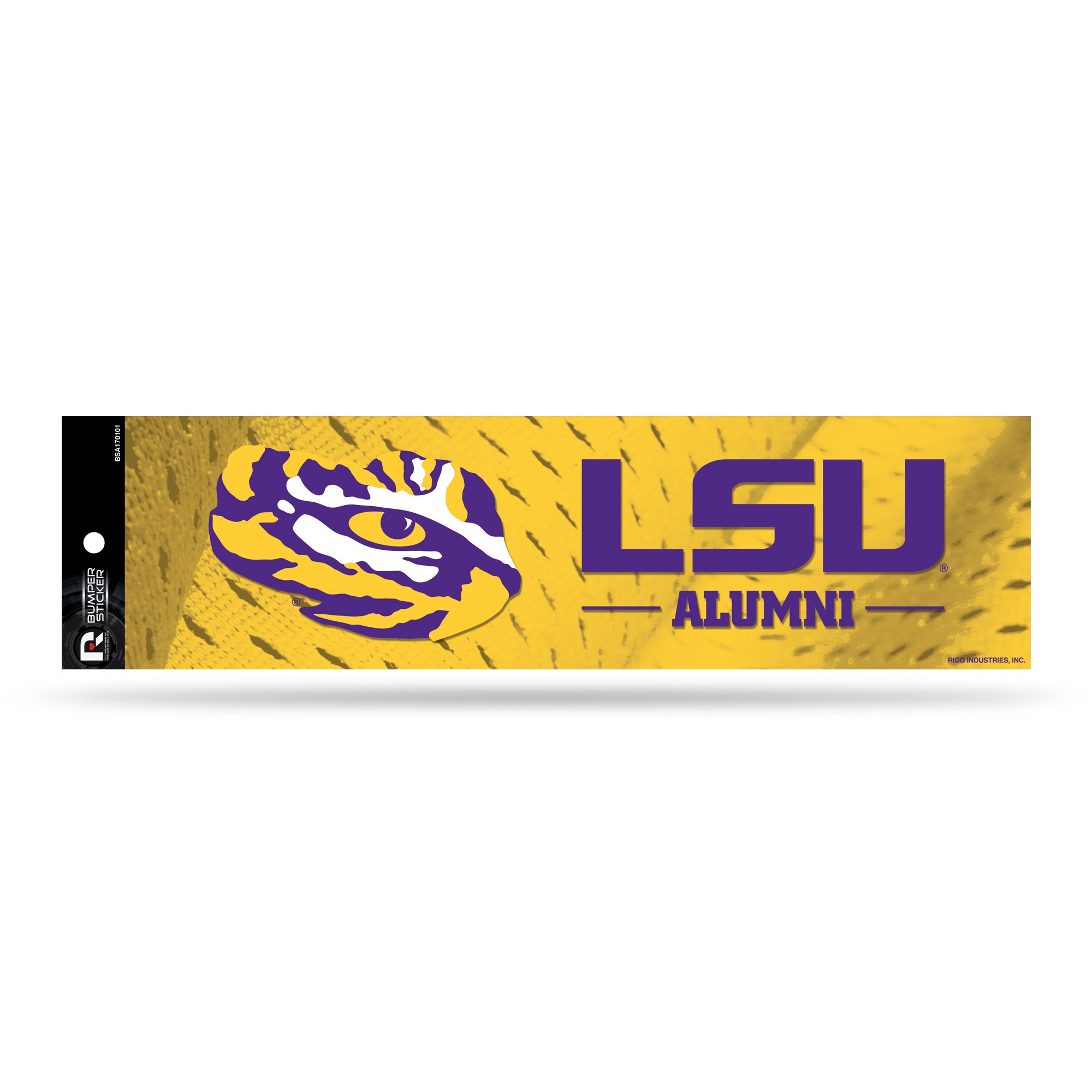 NCAA LSU Tigers 3" x 12" Car/Truck/Jeep Bumper Sticker By Rico Industr