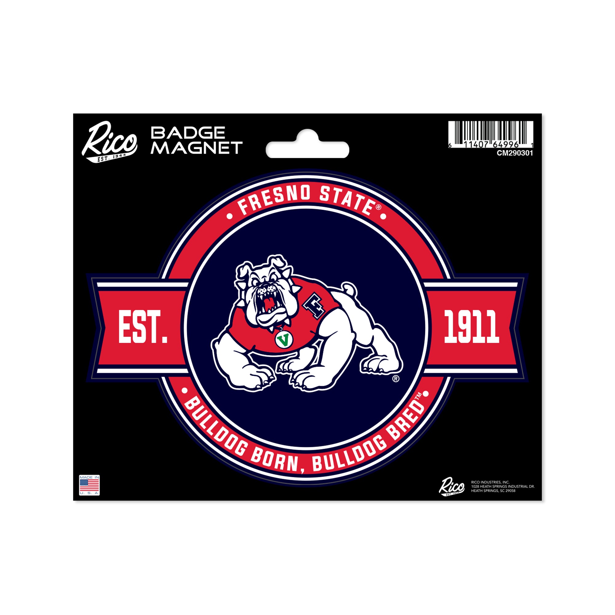 Fresno State Bulldogs Badge Magnet