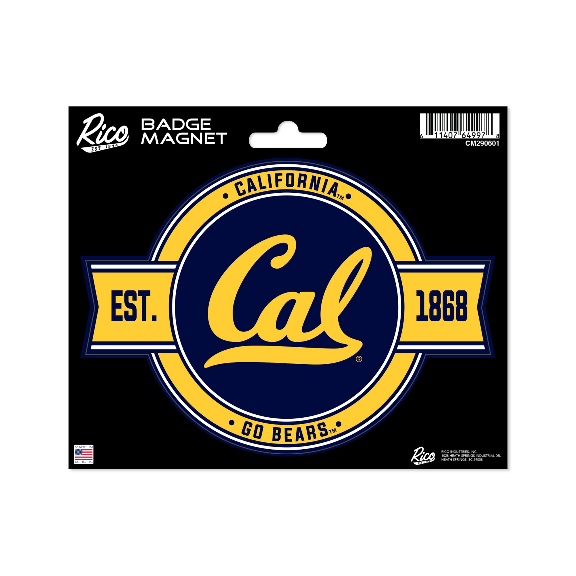 Cal Berkeley Golden Bears Badge Magnet