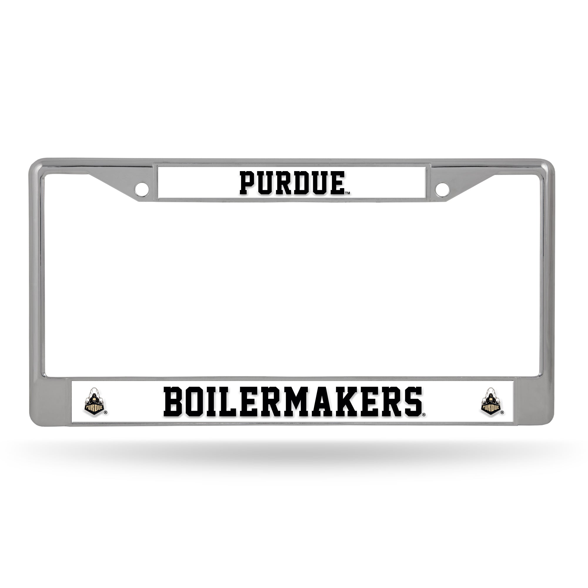 NCAA Purdue Boilermakers 12" x 6" Silver Chrome Car/Truck/SUV Auto Acc