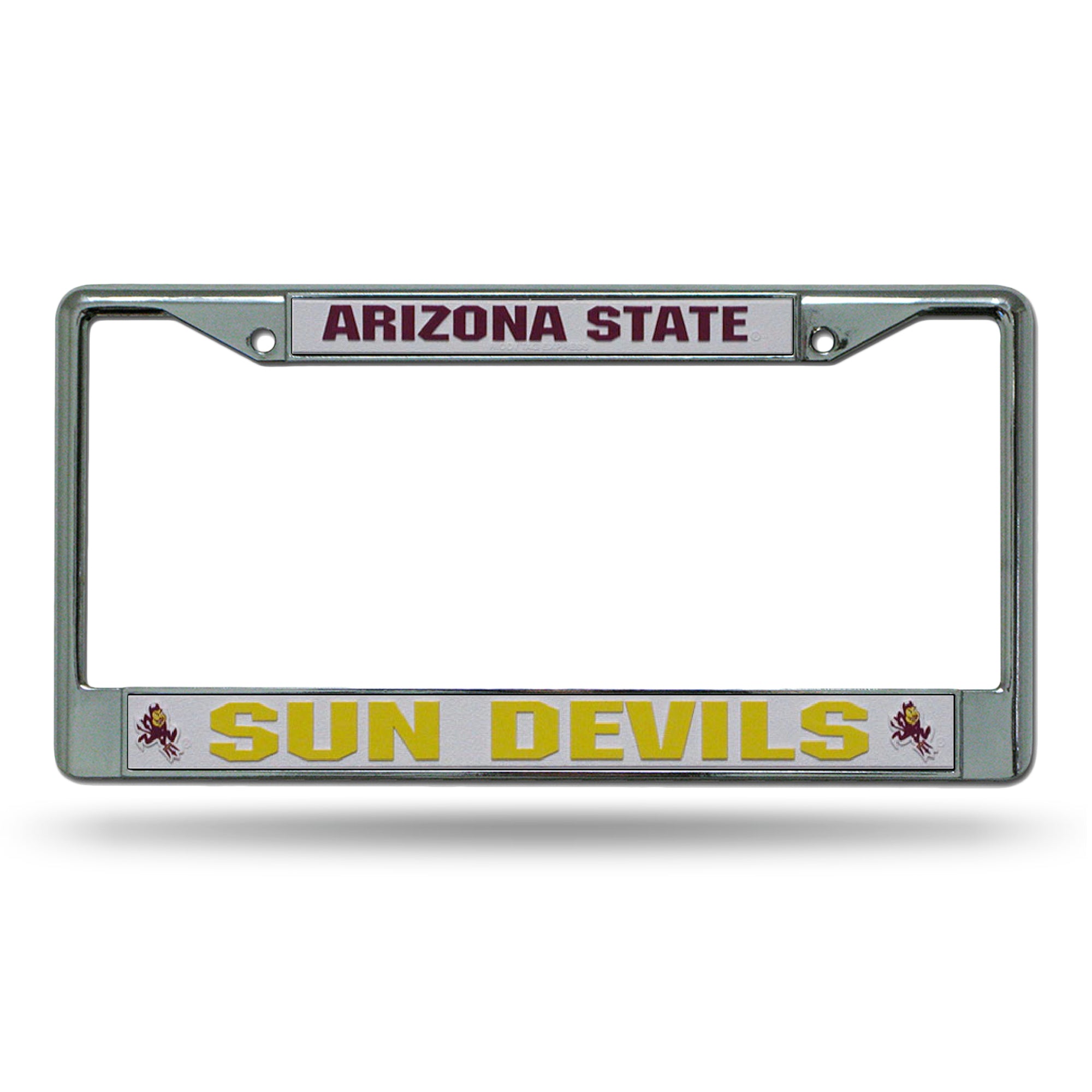 NCAA Arizona State Sun Devils 12" x 6" Silver Chrome Car/Truck/SUV Aut