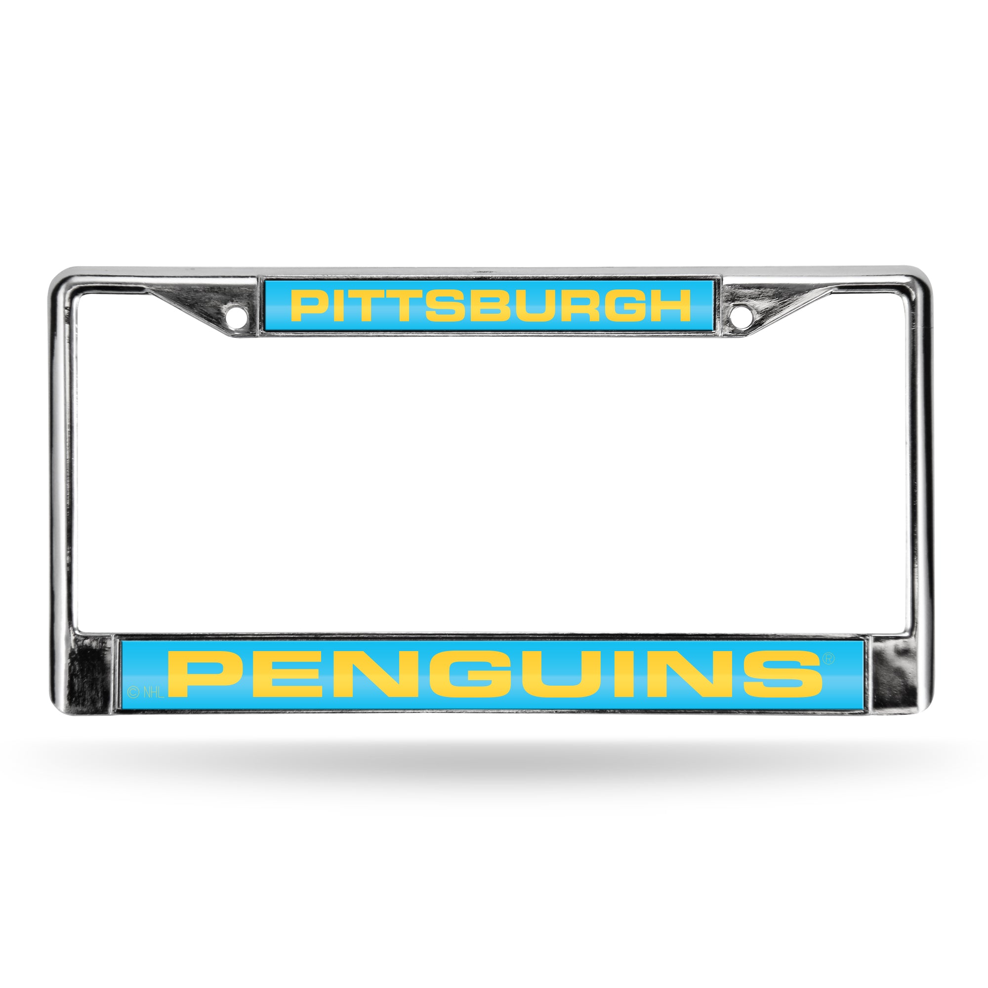 Pittsburgh Penguins Laser Chrome 12 x 6 License Plate Frame
