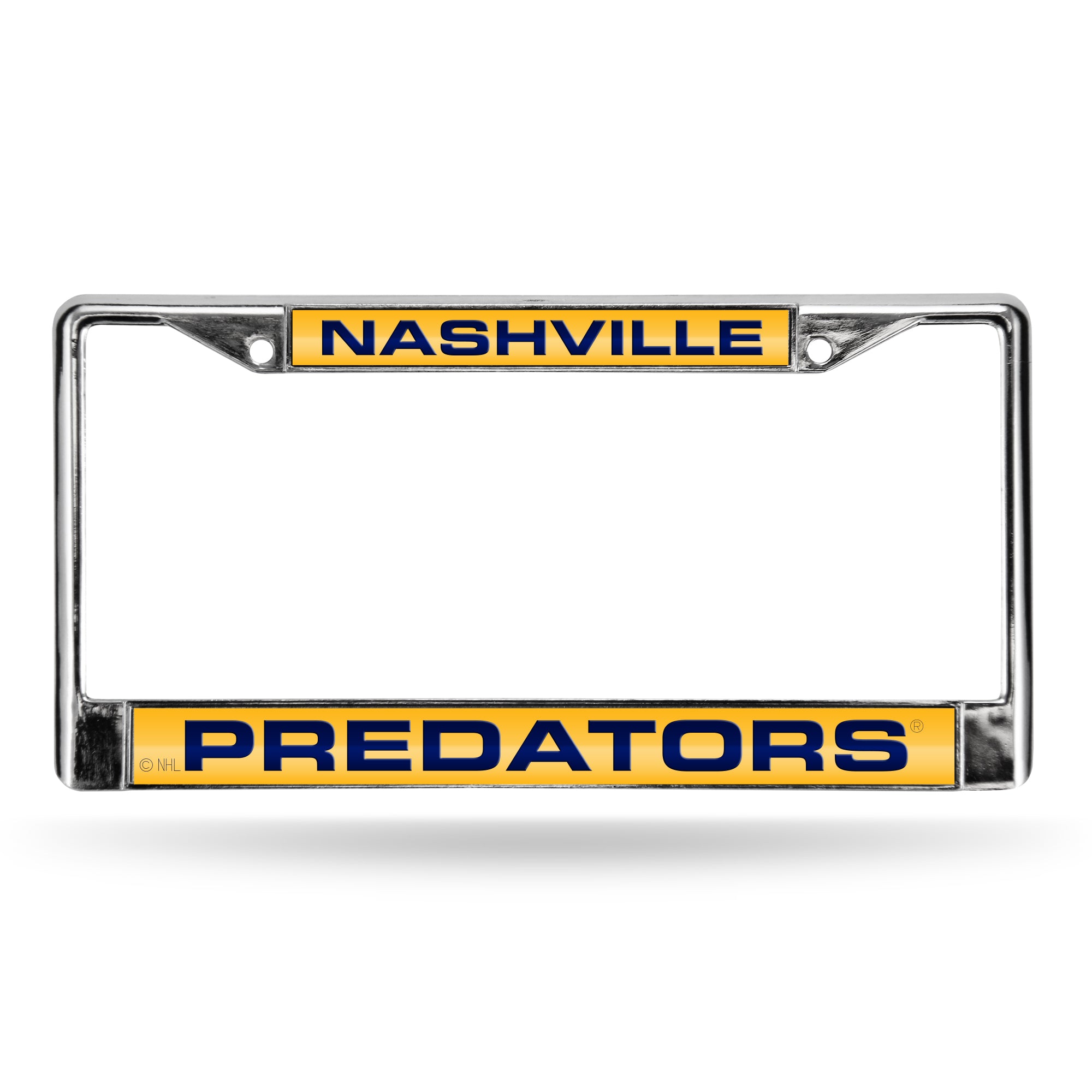 Nashville Predators Laser Chrome 12 x 6 License Plate Frame
