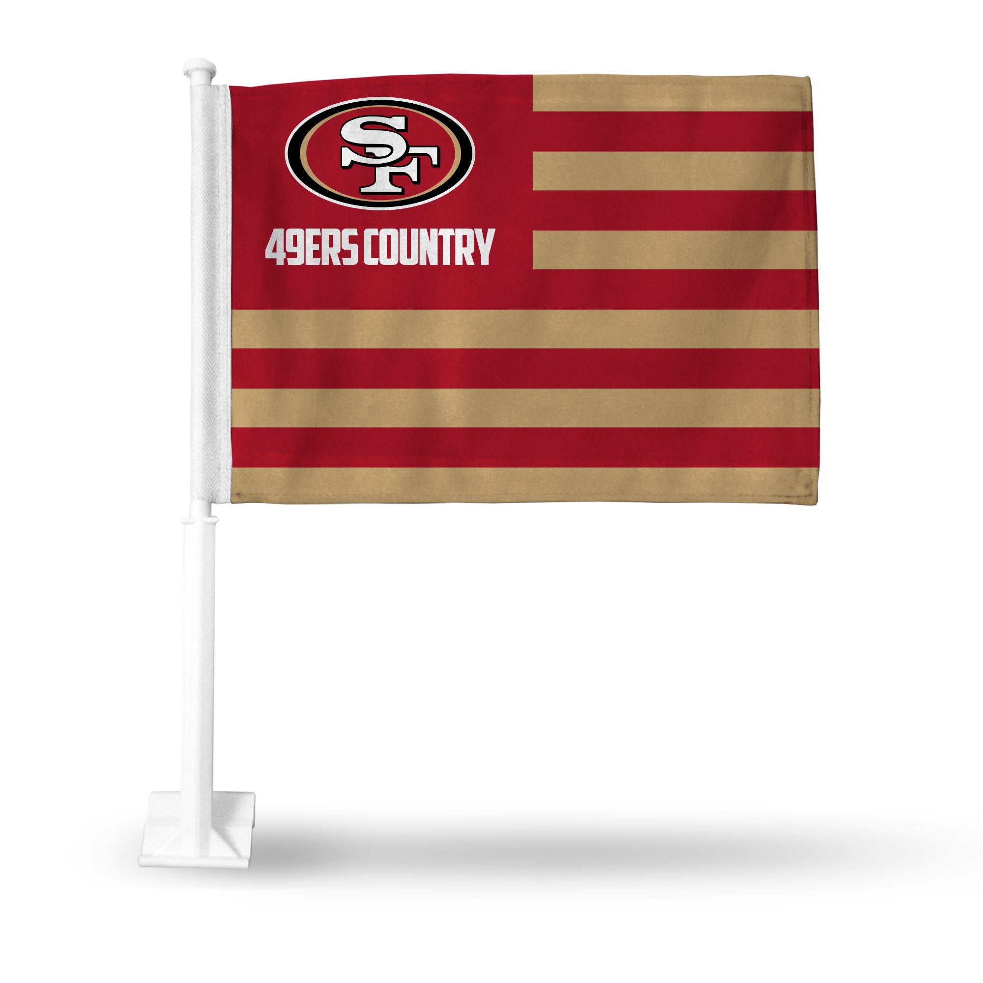 NFL San Francisco 49ers Double Sided Car Flag - 16" x 19" - Strong Pol