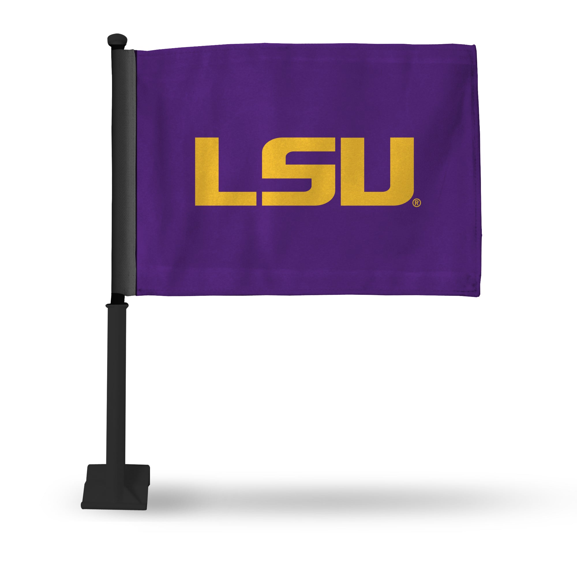 LSU Tigers Car Flag (Black Pole)