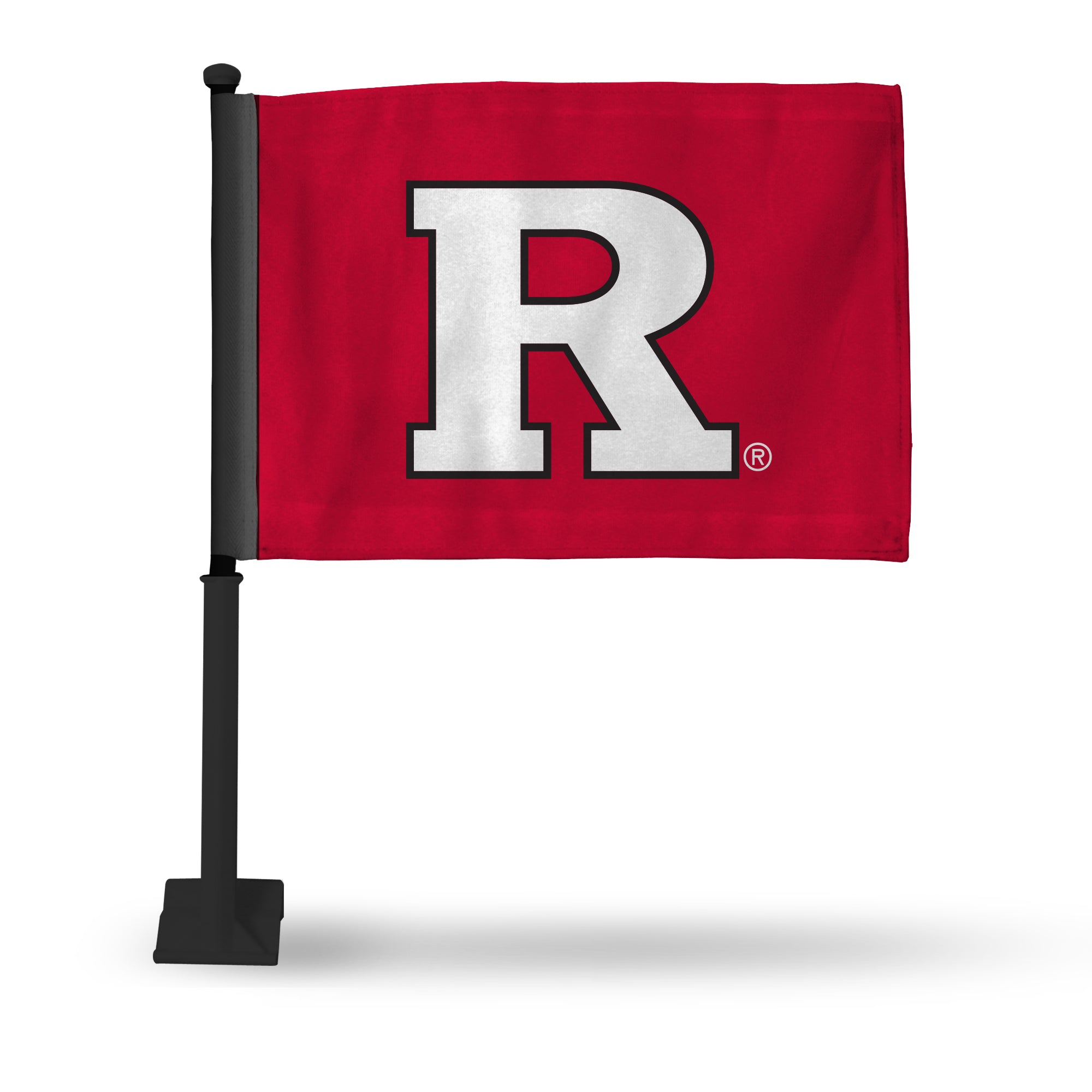 Rutgers Scarlet Knights Car Flag (Black Pole)