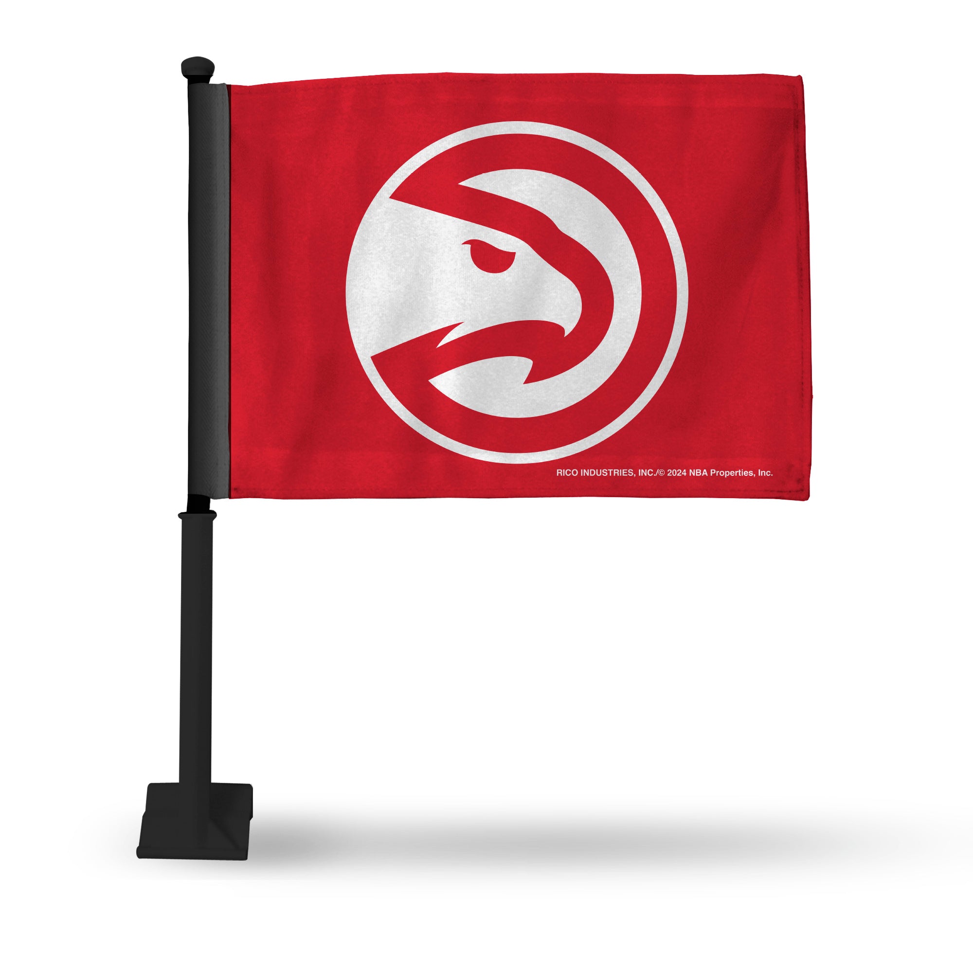 Atlanta Hawks Car Flag - Black Pole