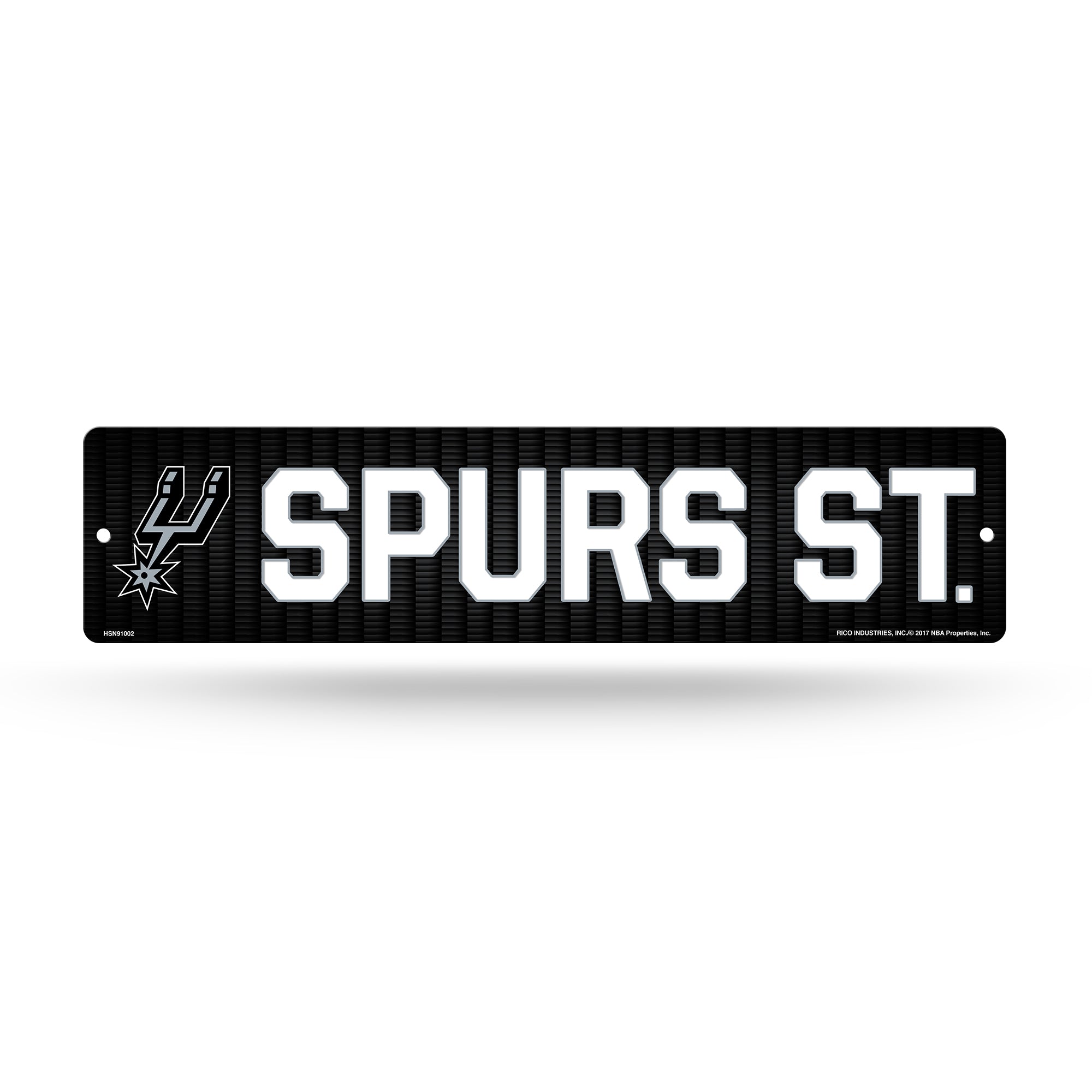 NBA San Antonio Spurs Plastic 4" x 16" Street Sign By Rico Industries