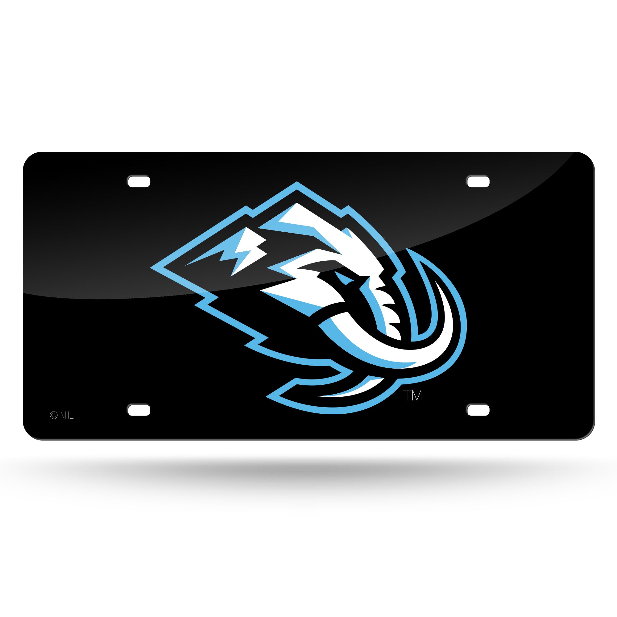 Utah Mammoth Team Color Laser Cut Auto Tag - Black