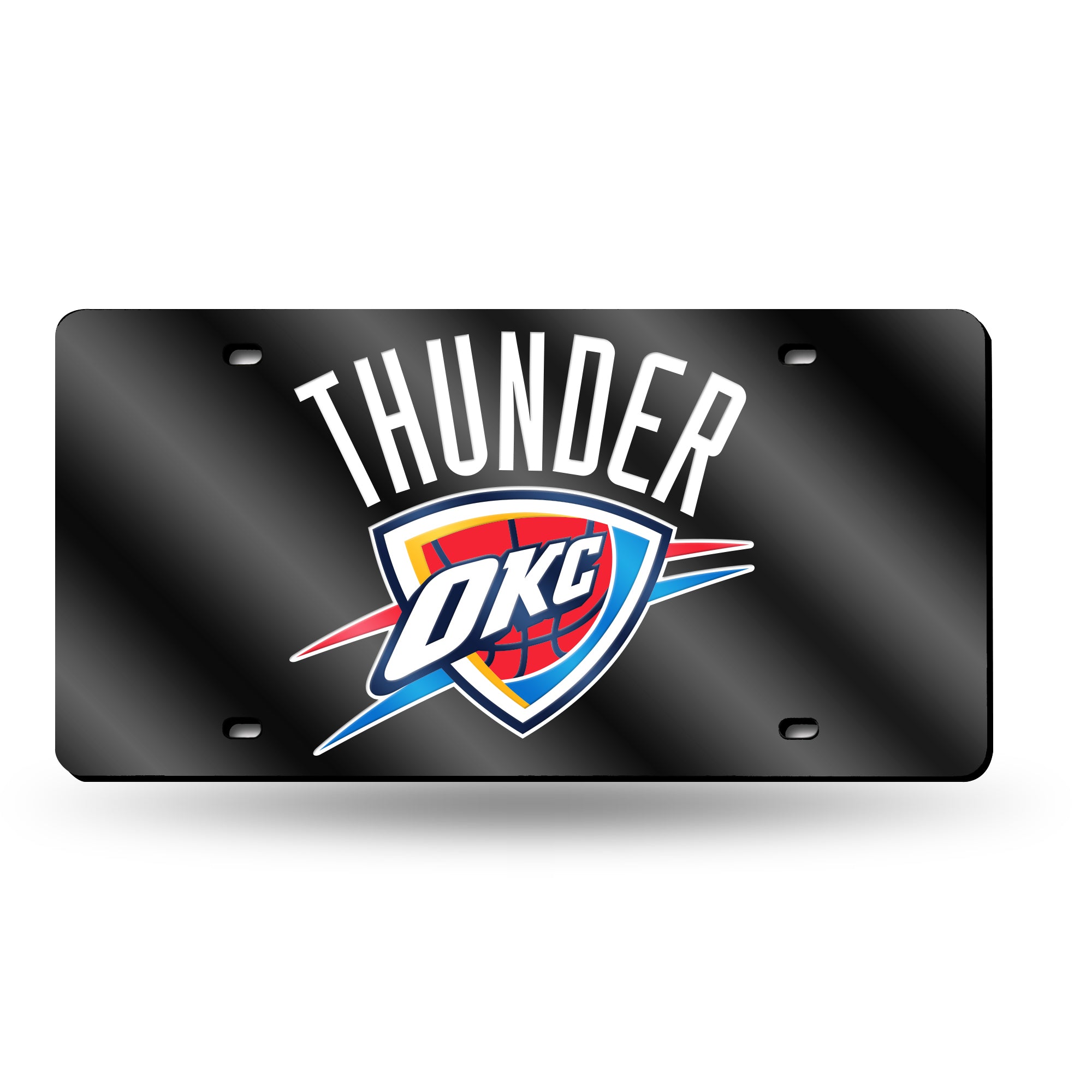Oklahoma City Thunder Colored Laser Cut Auto Tag