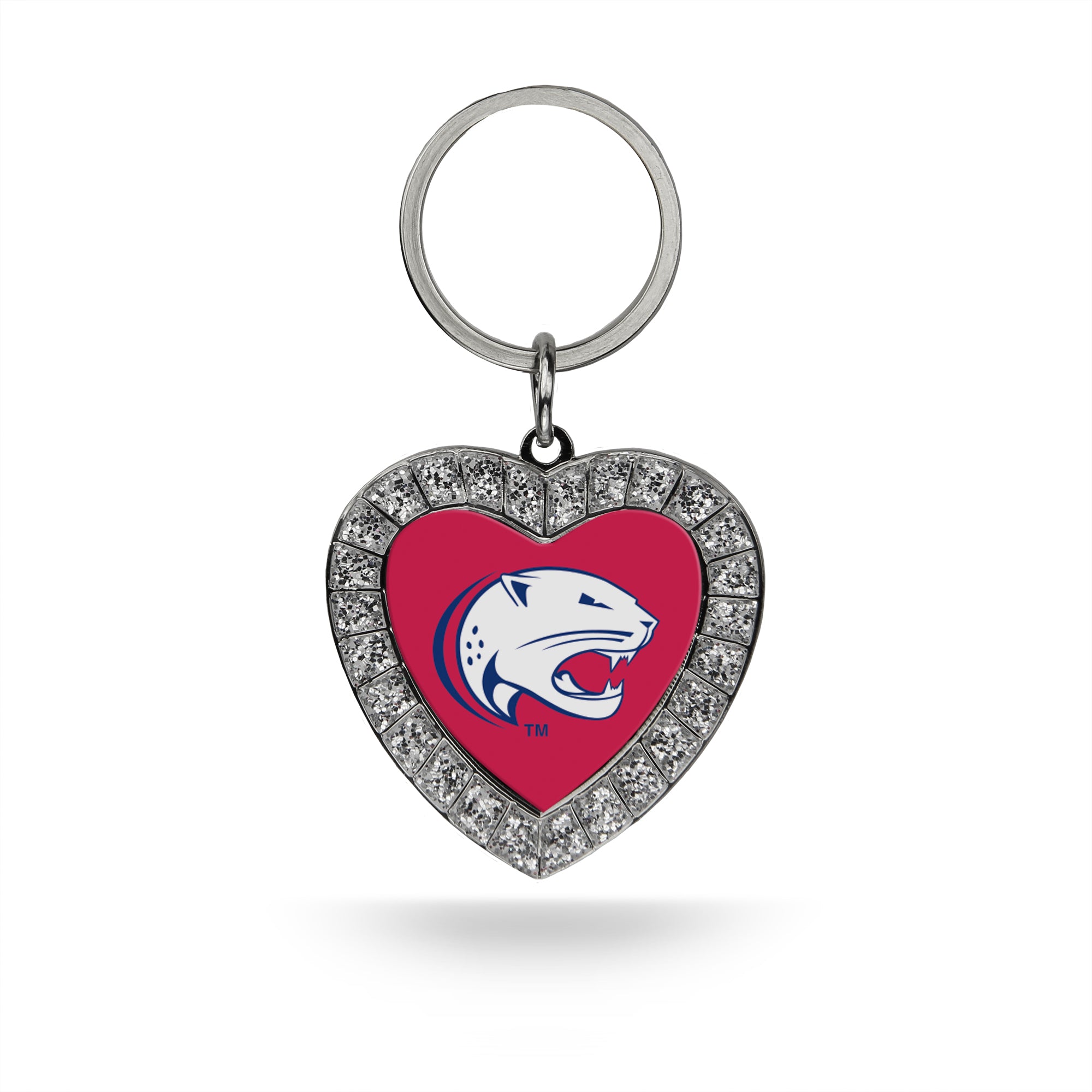 South Alabama Rhinestone Heart Key Chain