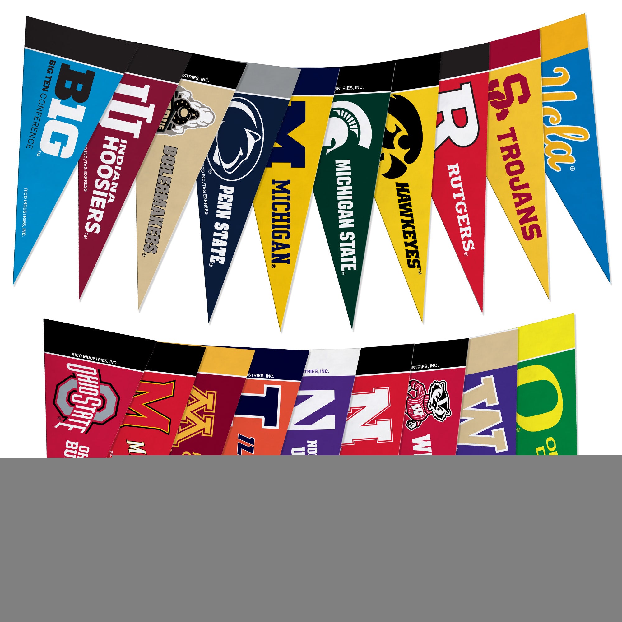 Big Ten Conference Complete Mini Pennant Set (Conference Set)