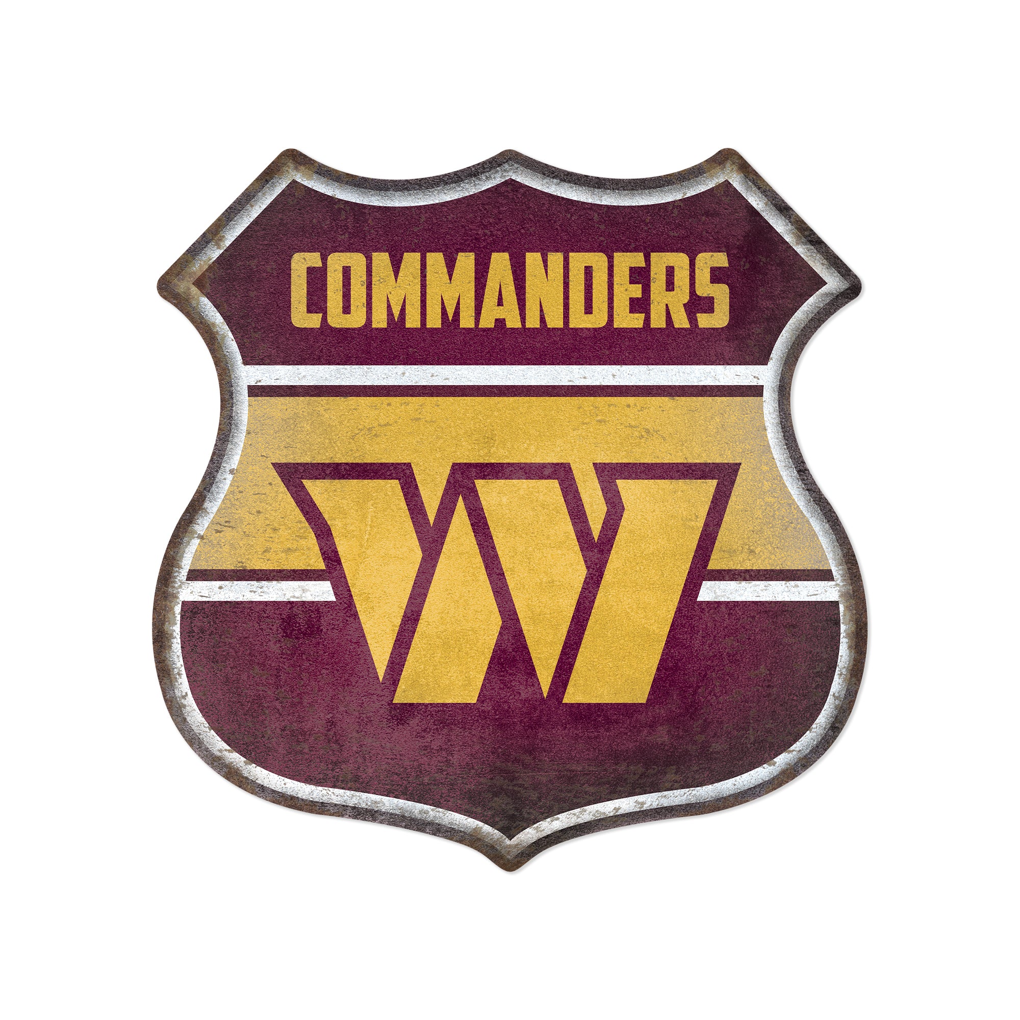 Washington Commanders Rustic Metal Route Sign (11.5")