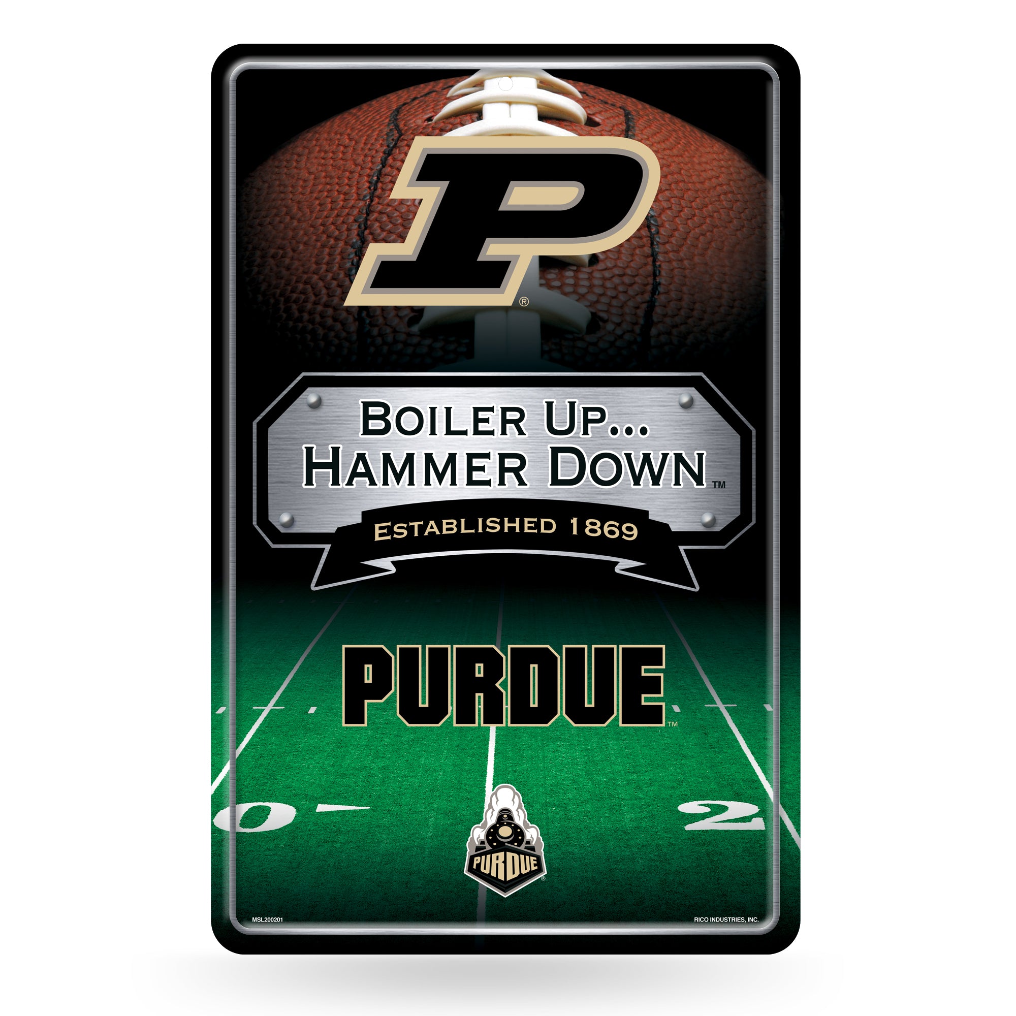 Purdue Boilermakers Large Metal Sign (11 X 17)