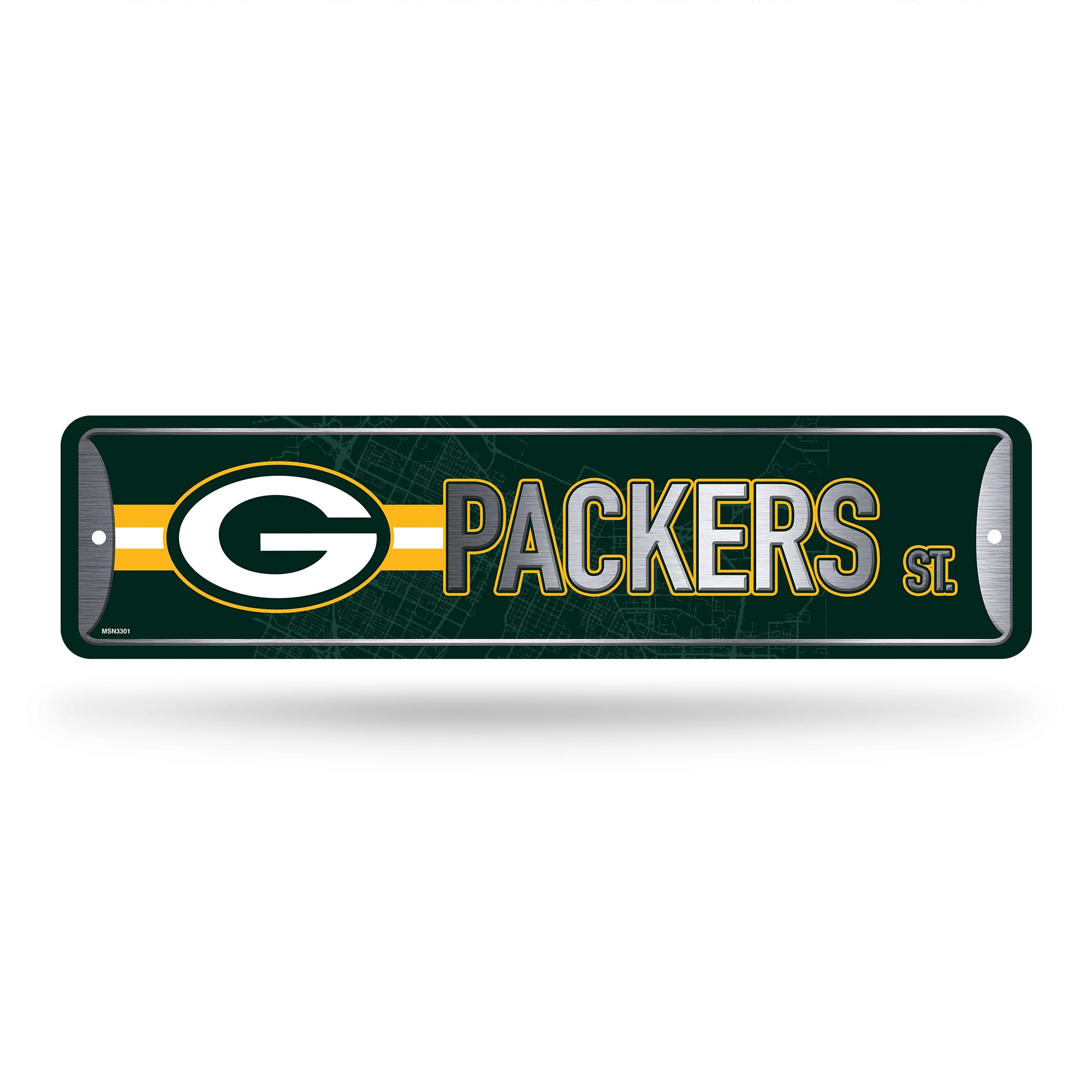 NFL Green Bay Packers Metal Street Sign 4" x 15" Home Décor - Bedroom