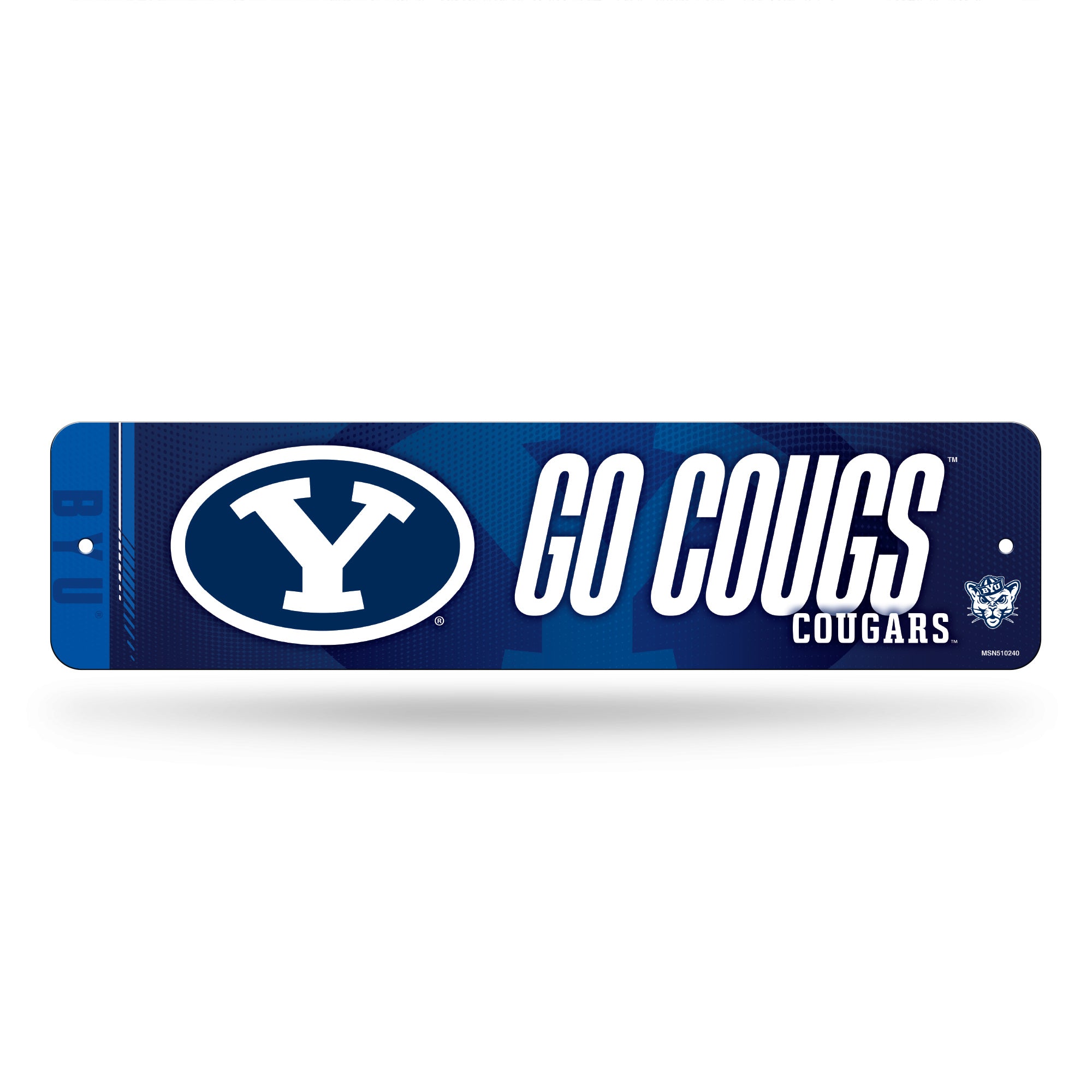 BYU Cougars Team Slogan Metal Street Sign