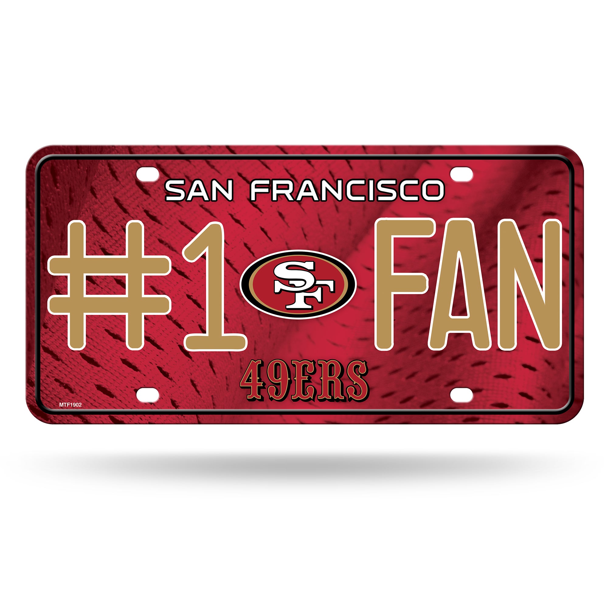 49ers #1 Fan Primary Logo Metal Auto Tag