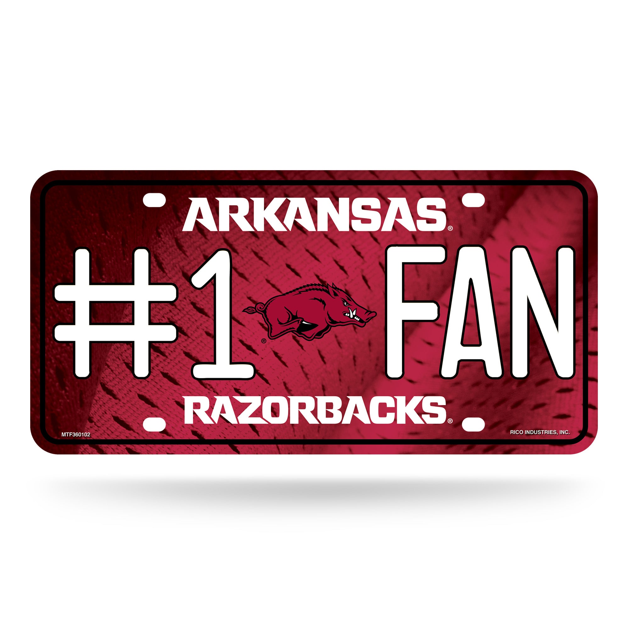 Arkansas #1 Fan Metal Tag