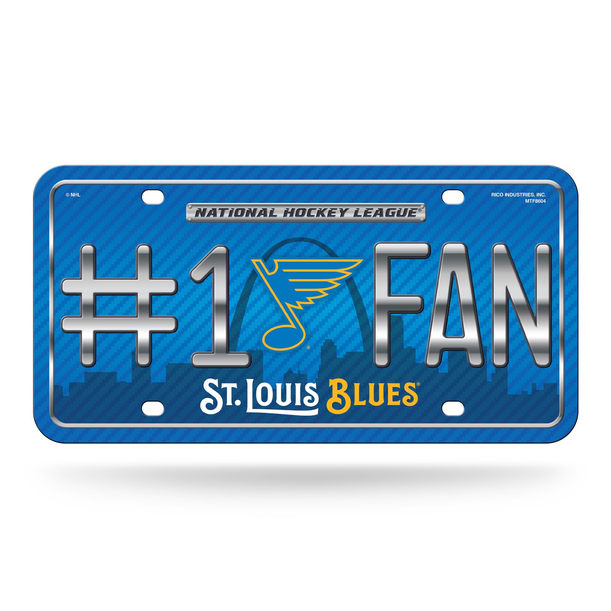 St. Louis Blues #1 Fan Metal Auto Tag