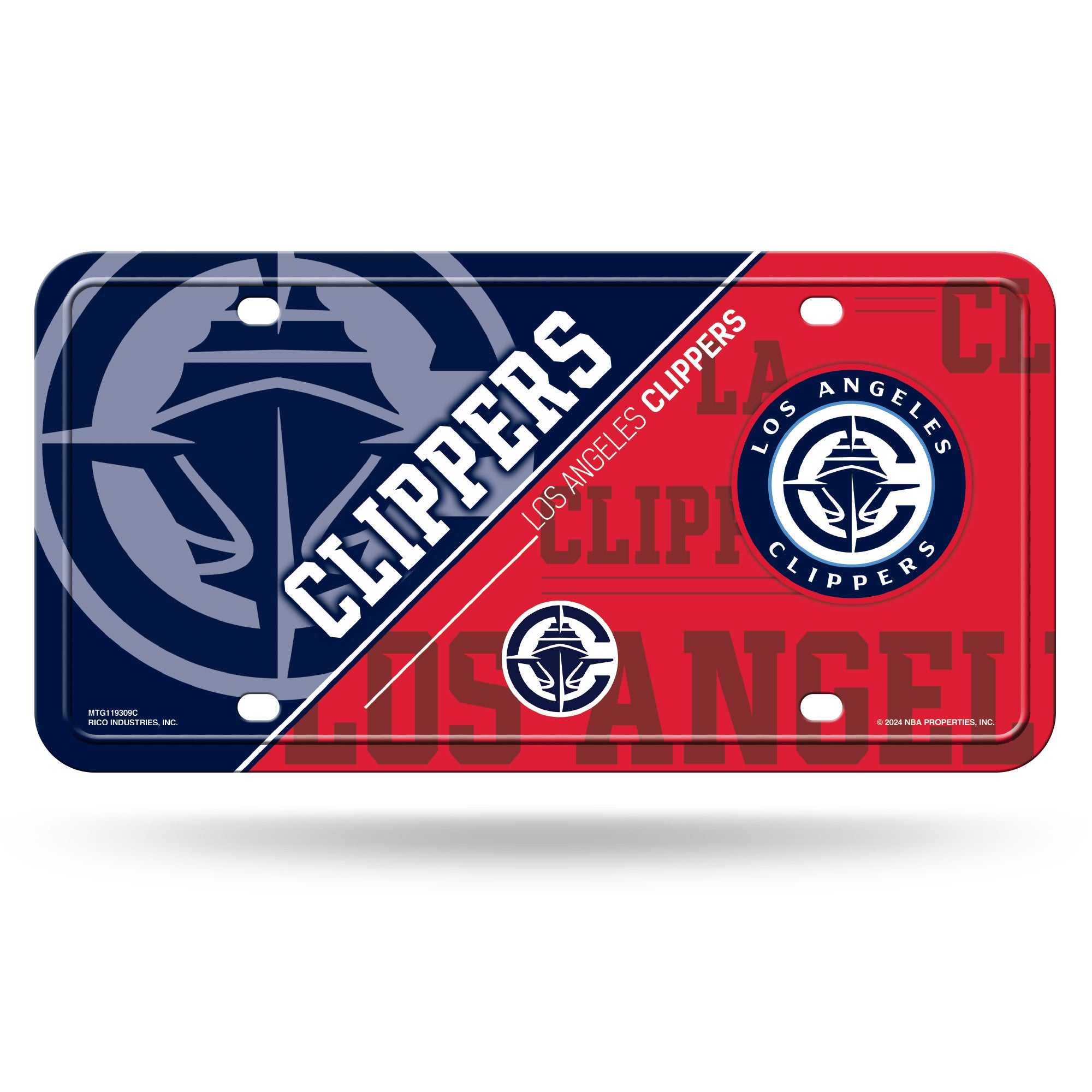 LA Clippers Split Design Metal Tag