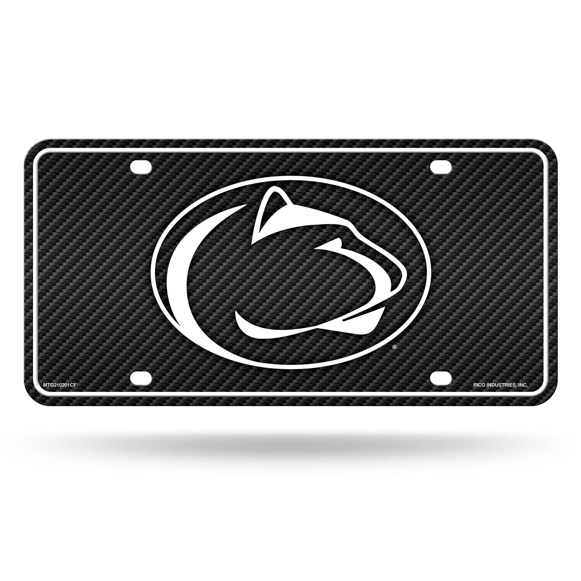 Penn State - Carbon Fiber Design - Metal Auto Tag