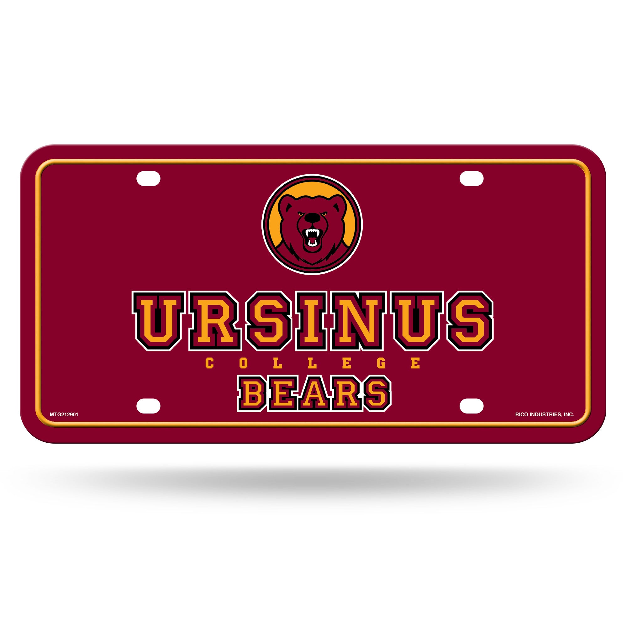 Ursinus Bears Metal Auto Tag
