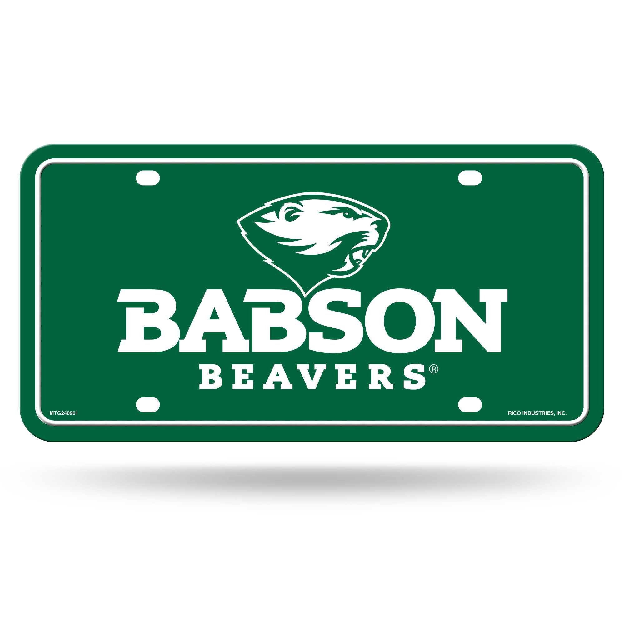 Babson Beavers Metal Auto Tag