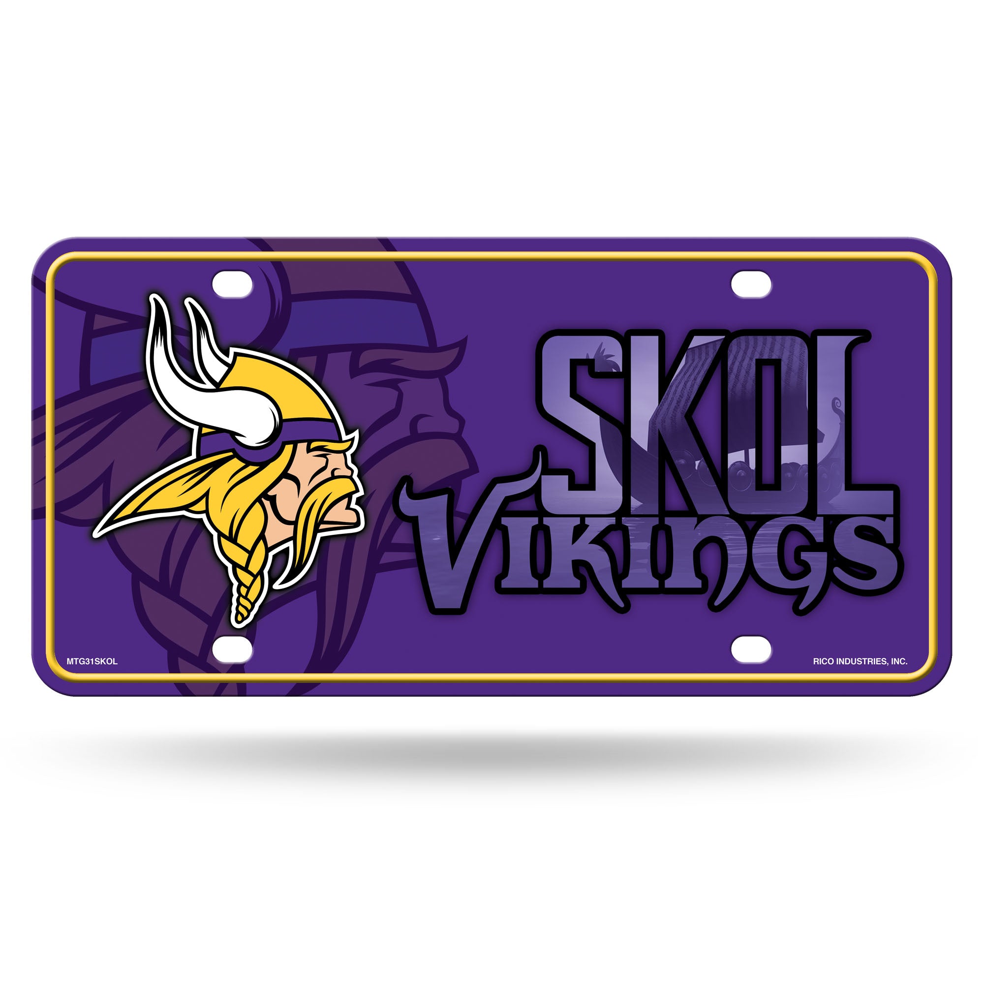 Vikings Skol Metal Tag