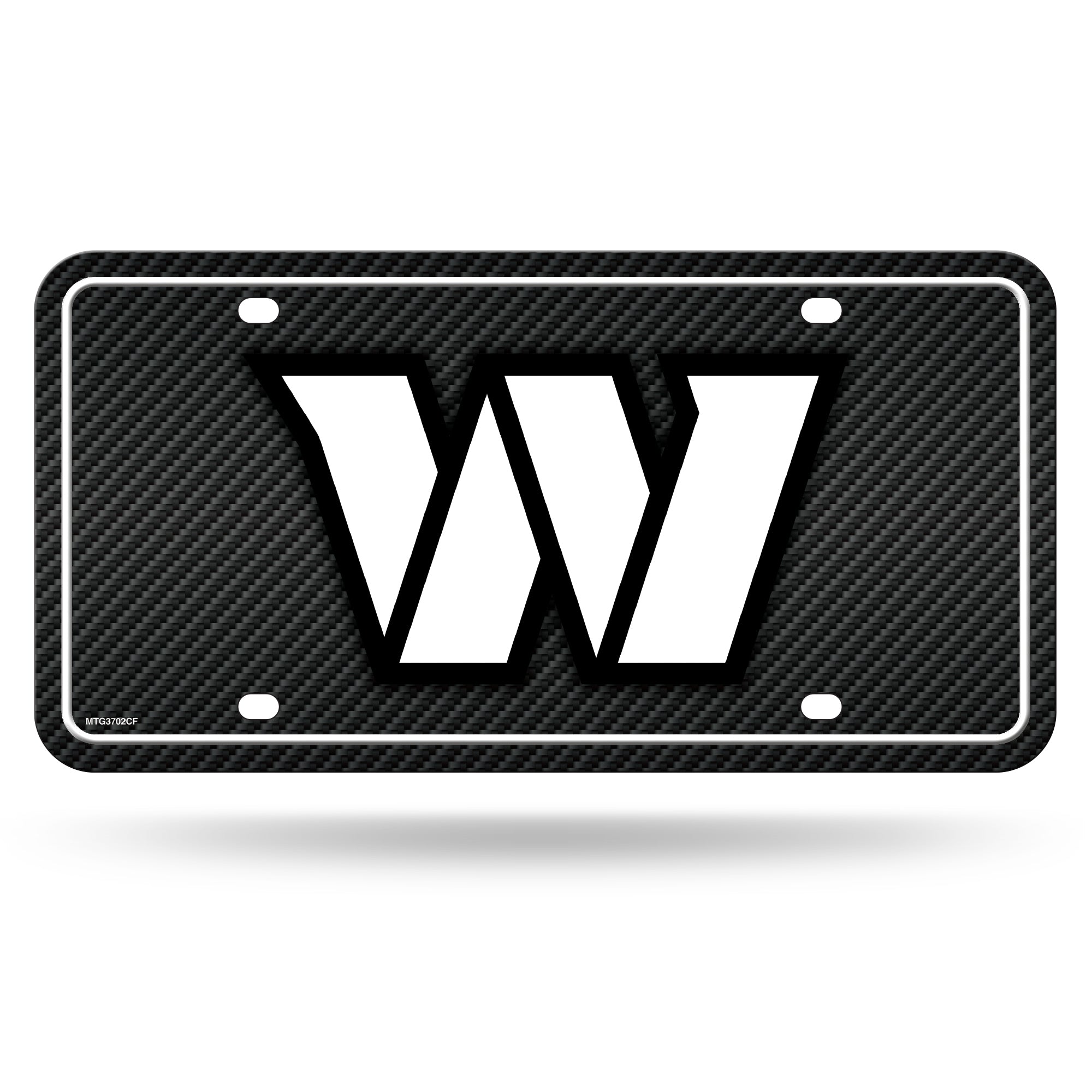 Washington Commanders Carbon Fiber Metal Auto Tag