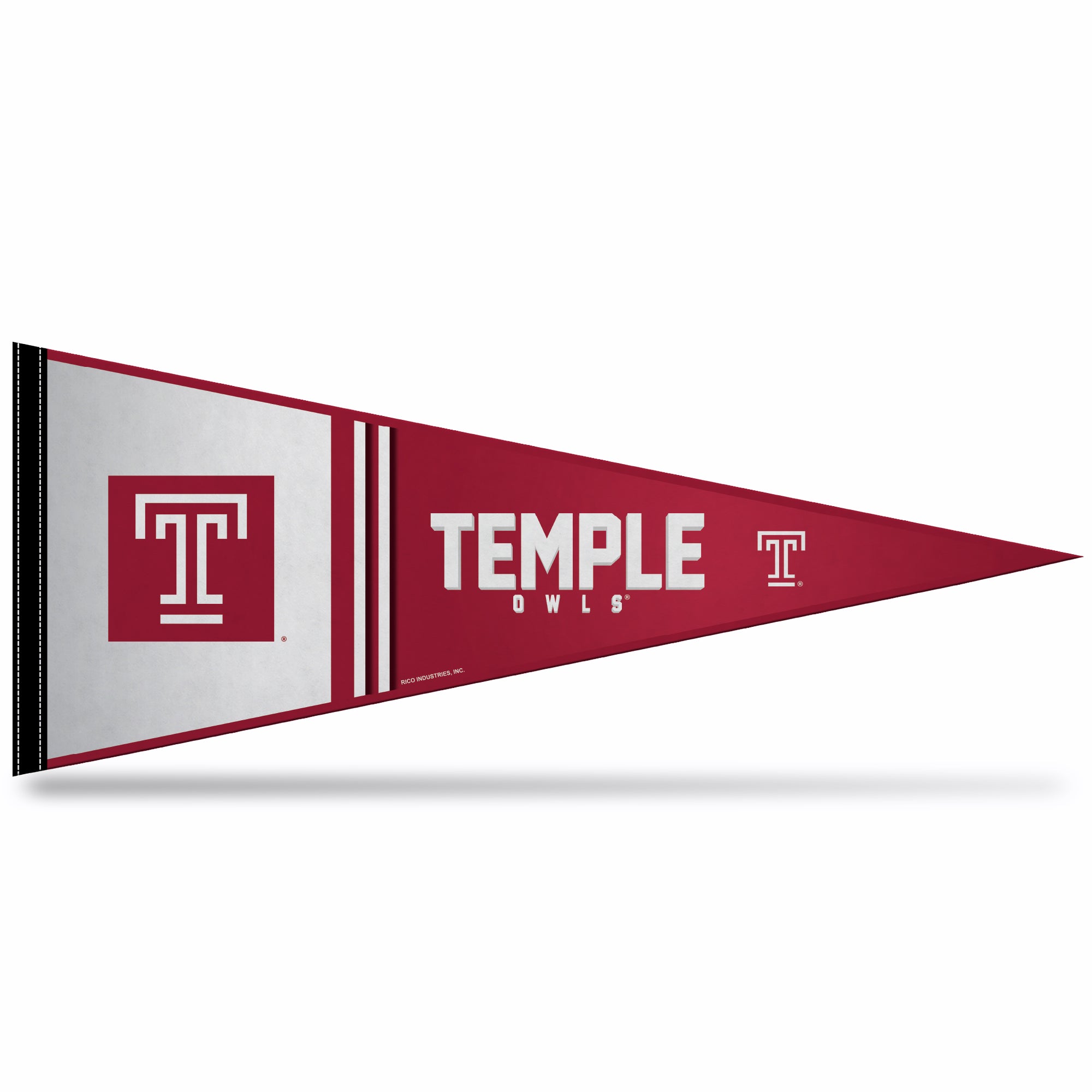 Temple University Soft Felt 12" X 30" Pennant With Header Card