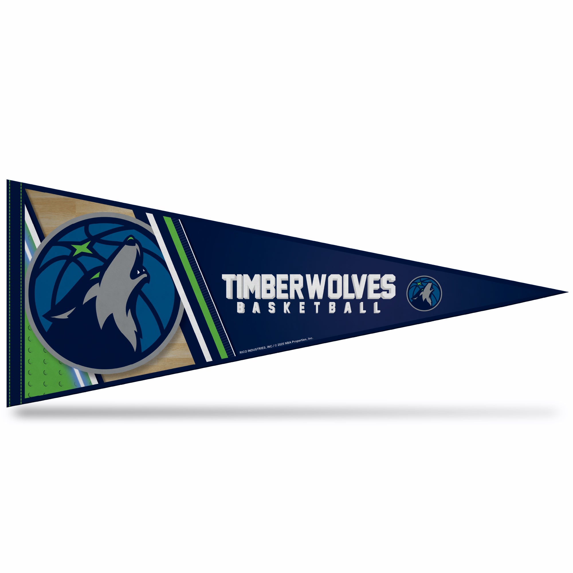 Timberwolves Soft Felt 12" X 30" Pennant With Header Card