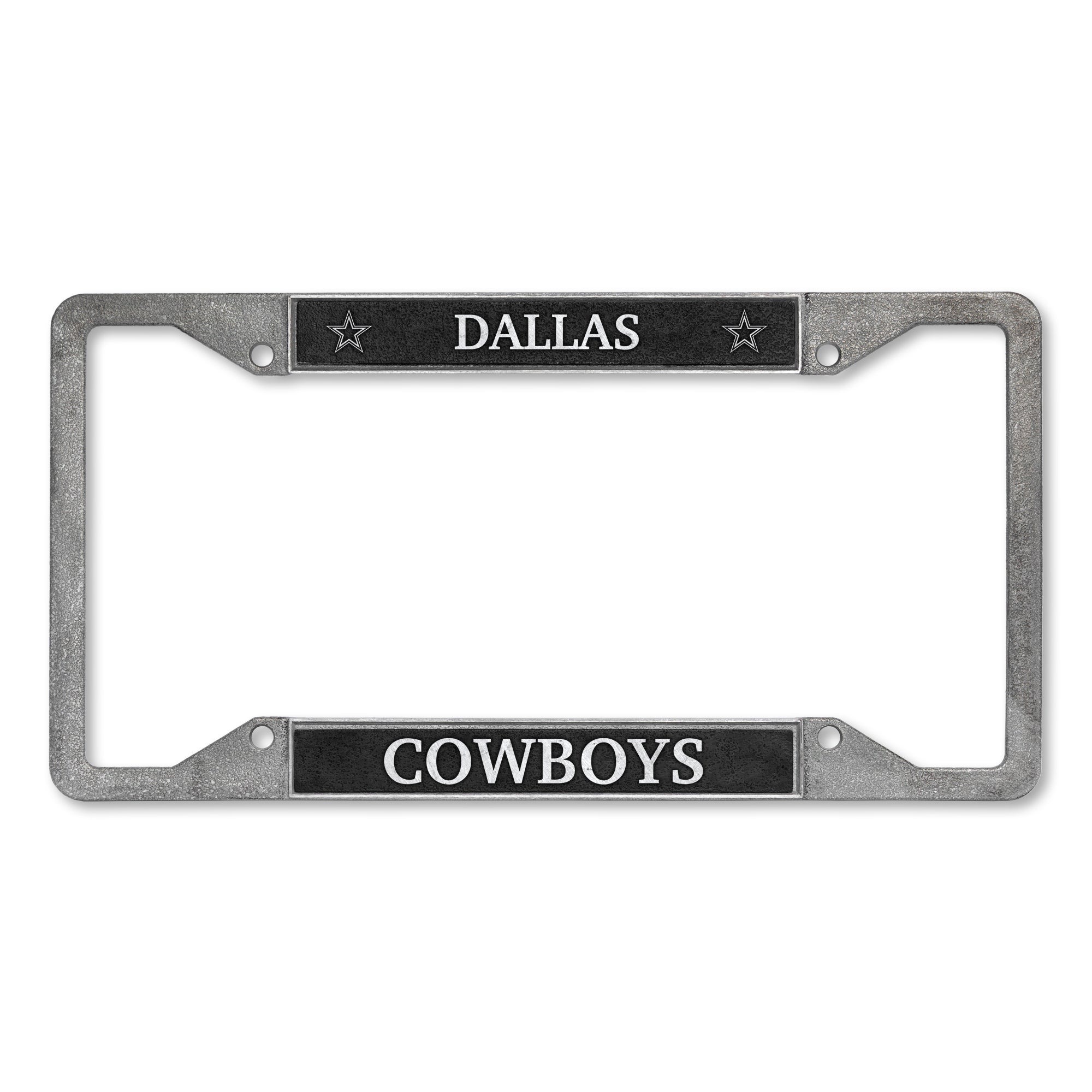 Dallas Cowboys 4-Corner Pewter Style License Plate Frame