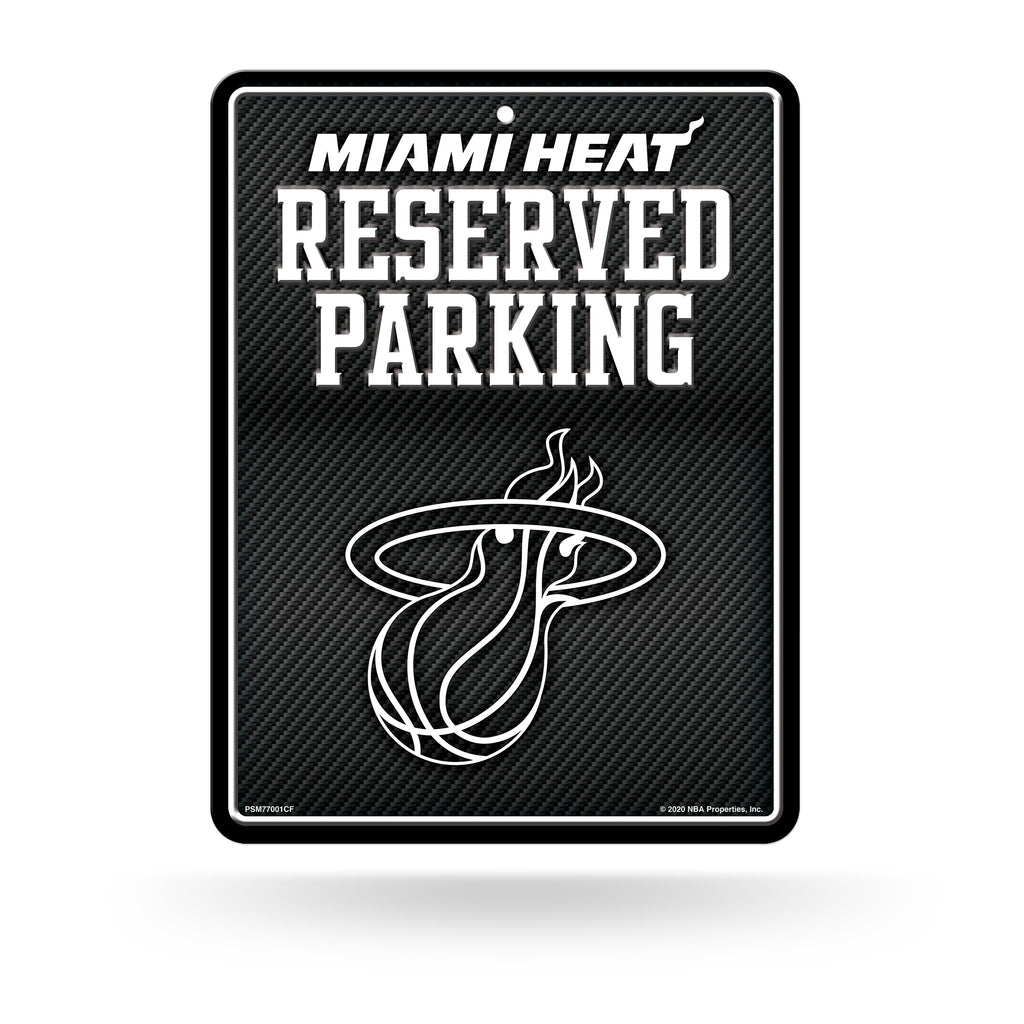 Miami Heat Carbon Fiber Design Metal Parking Sign