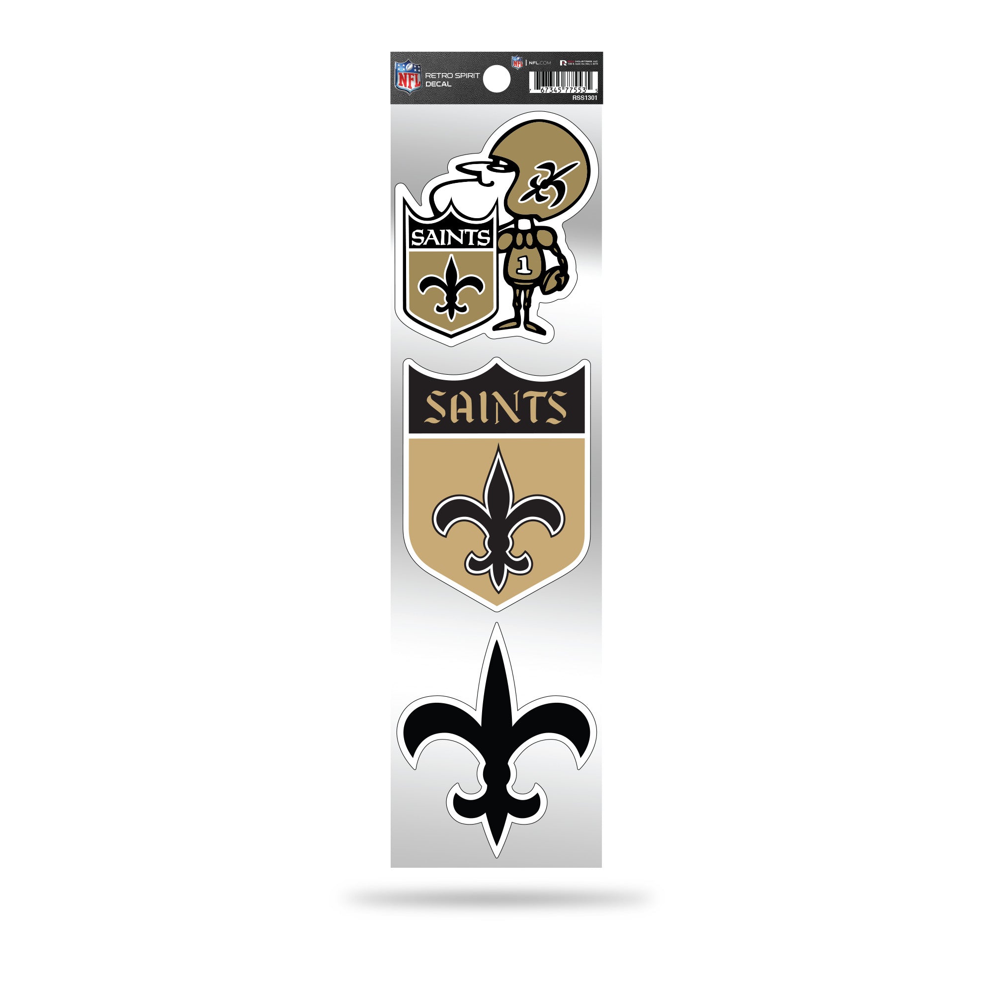 Saints 3-Piece Retro Spirit Decals