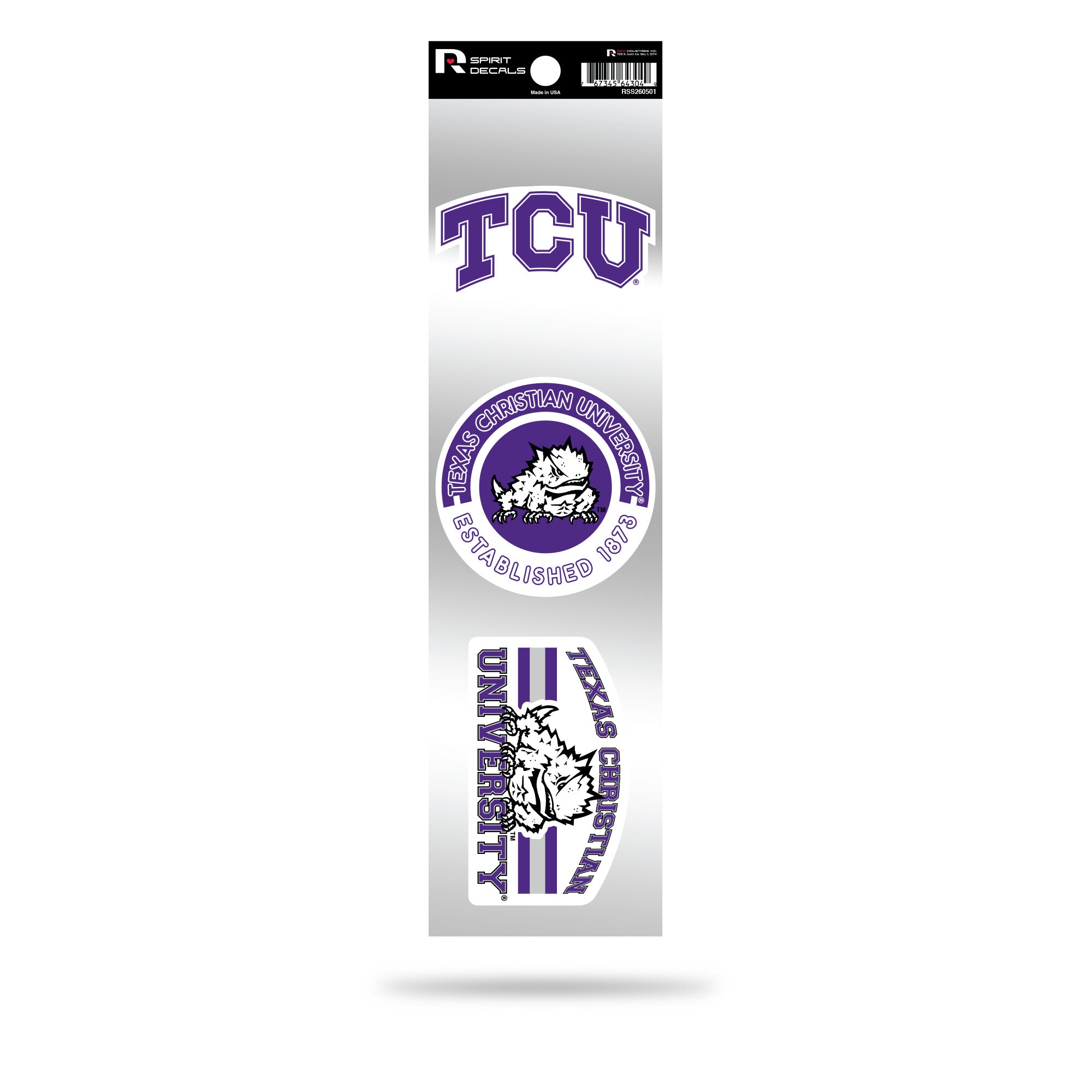 TCU 3-Piece Retro Spirit Decals