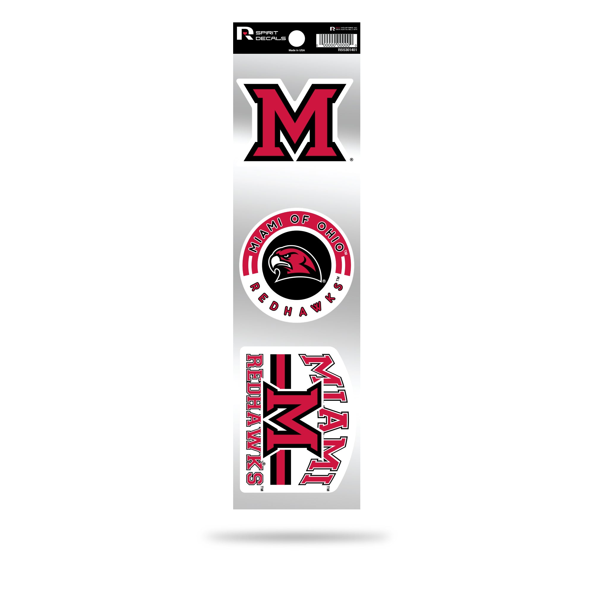 Miami Of Ohio 3-Piece Retro Spirit Decals