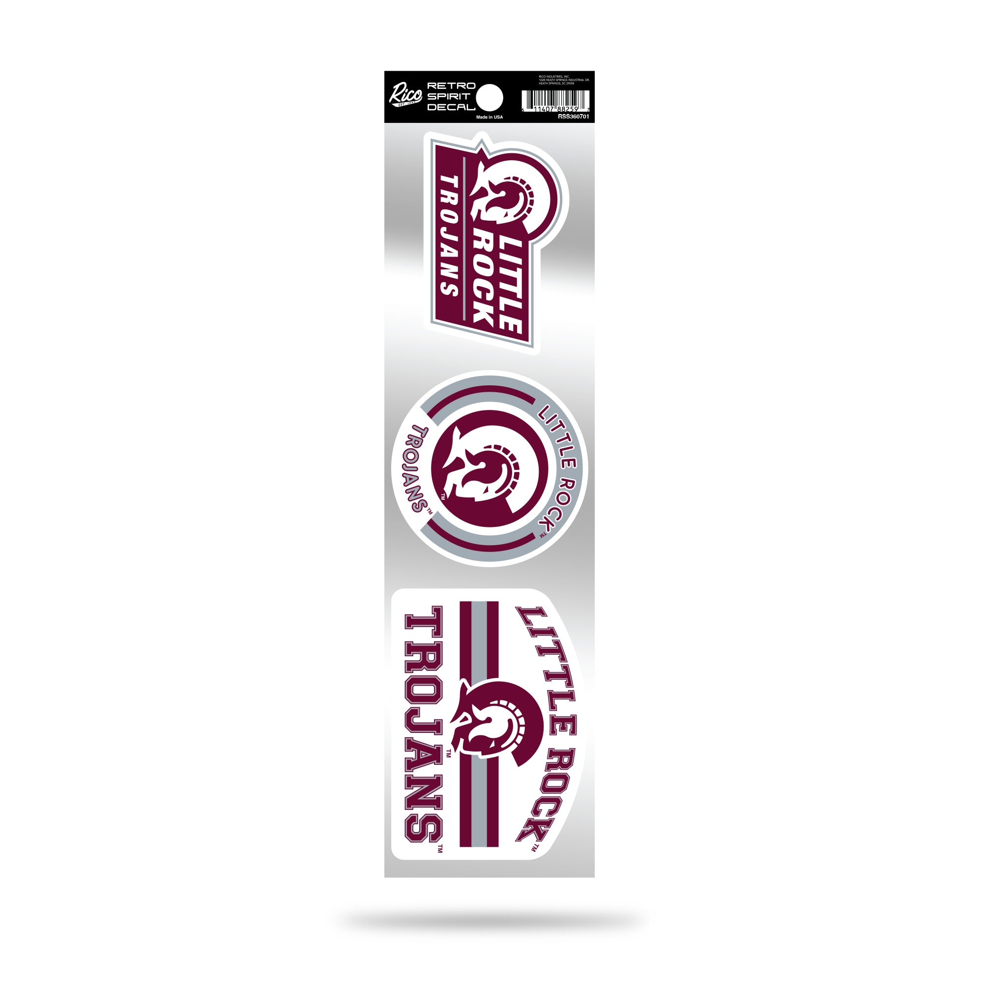Arkansas–Little Rock Trojans 3-Piece Retro Spirit Decals